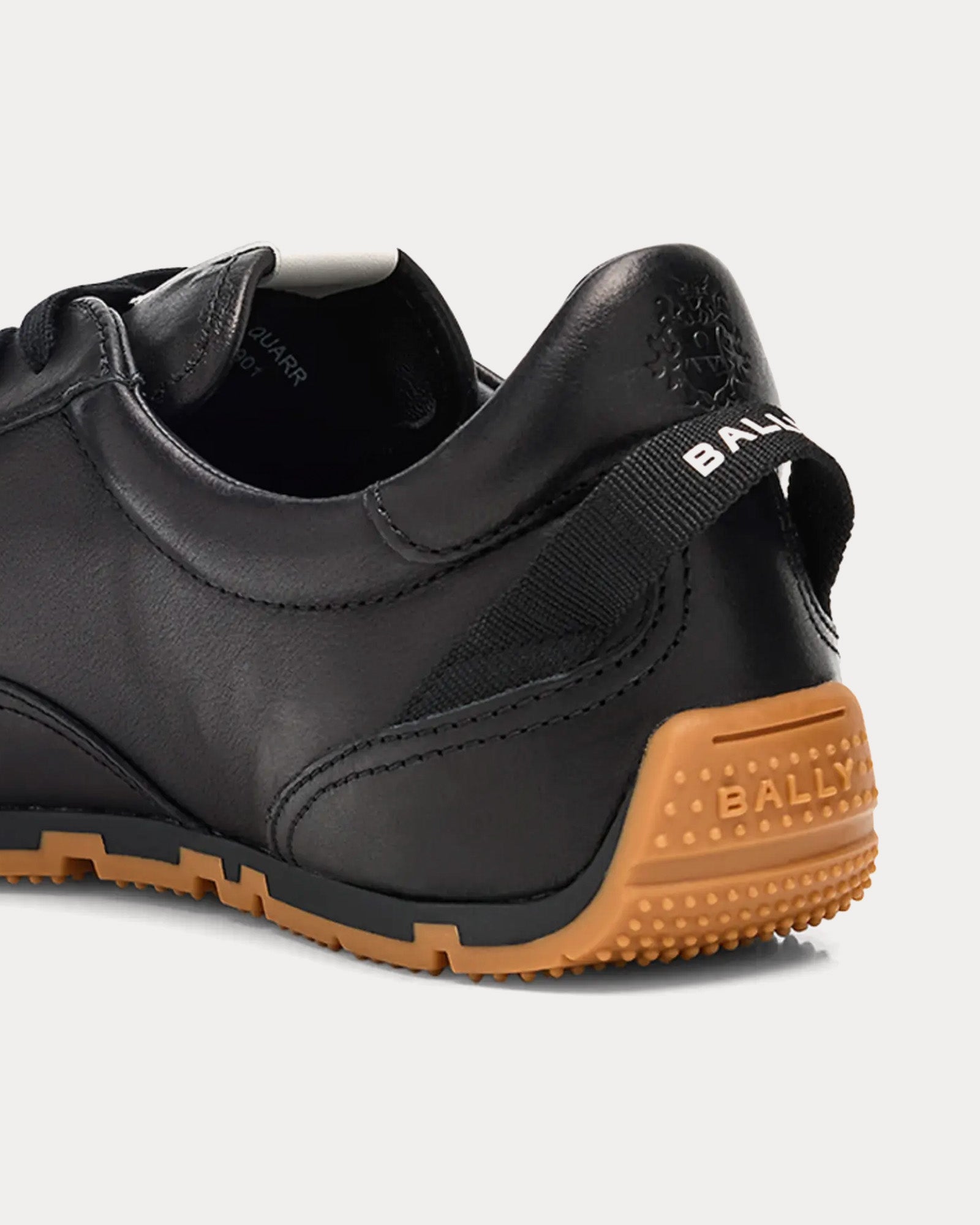 Bally Men's Quarry Leather Black Low Top Sneakers