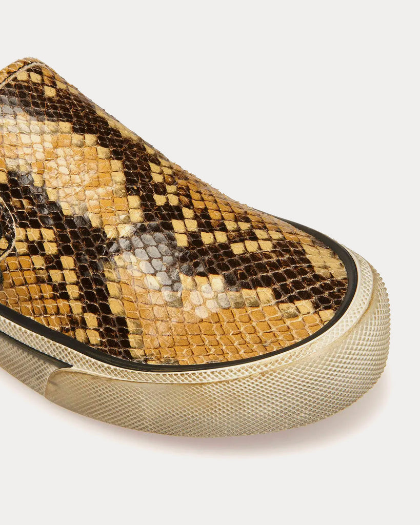Bally Santa Ana Python Print Brown Slip On Sneakers - Sneak in Peace