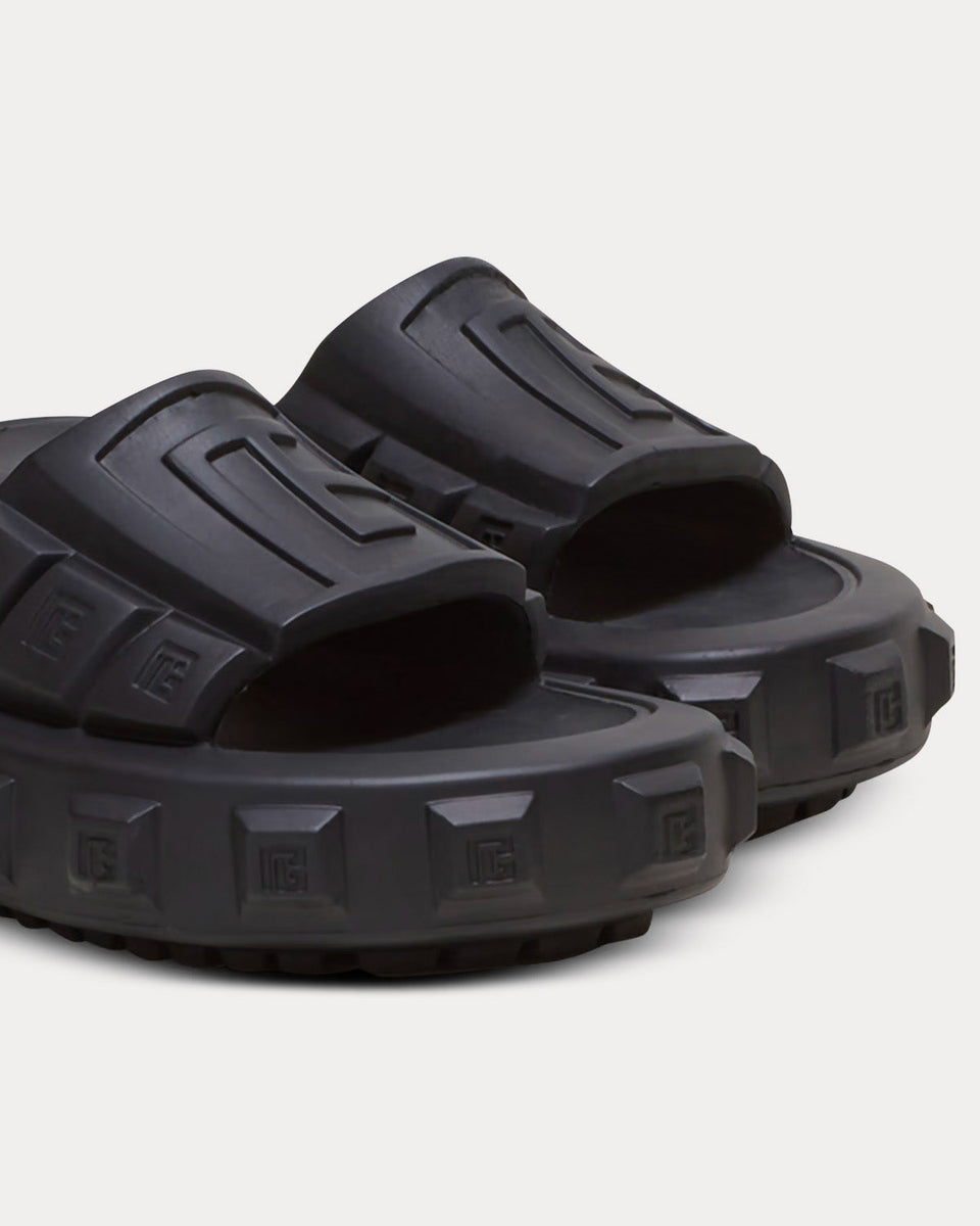 Balmain Ari Flat Mules Black Slip Ons - Sneak in Peace