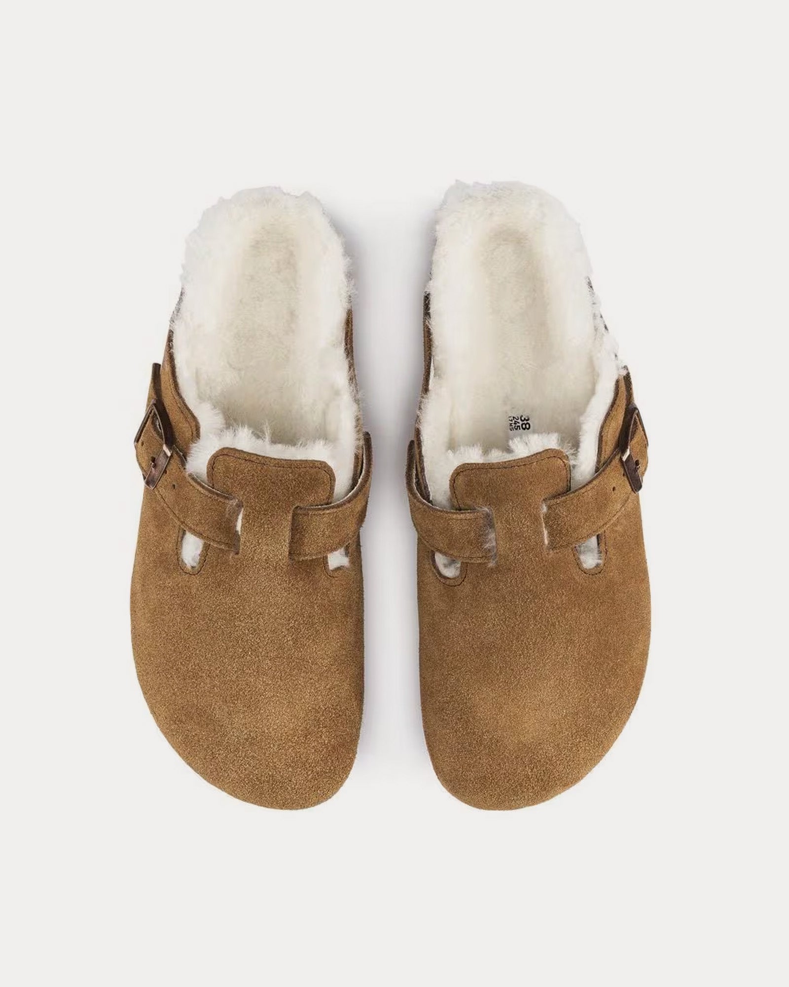 Birkenstock Women's Boston Shearling Suede Mink Clogs