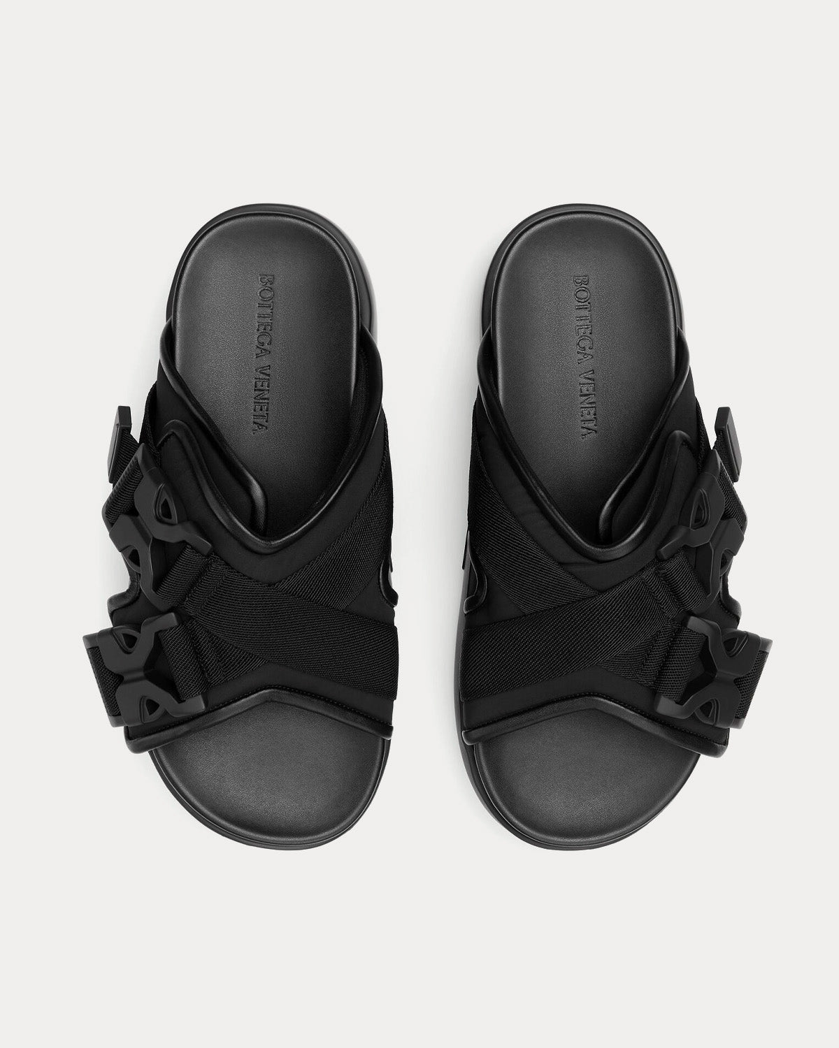 Bottega Veneta Snap Slide Black Sandals - Sneak in Peace