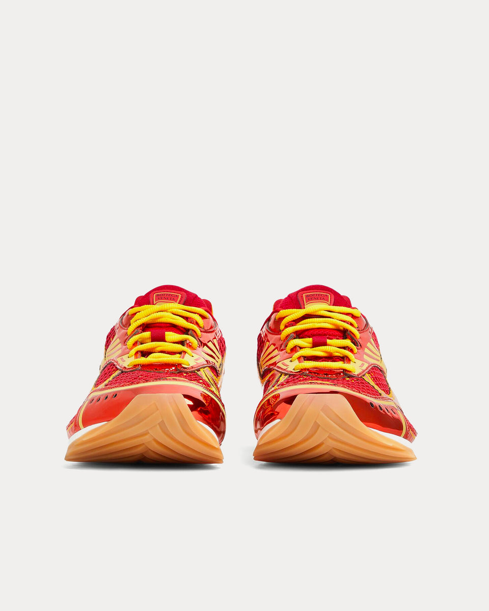 Bottega Veneta Orbit Metallic Red / Sherbert Low Top Sneakers - Sneak ...