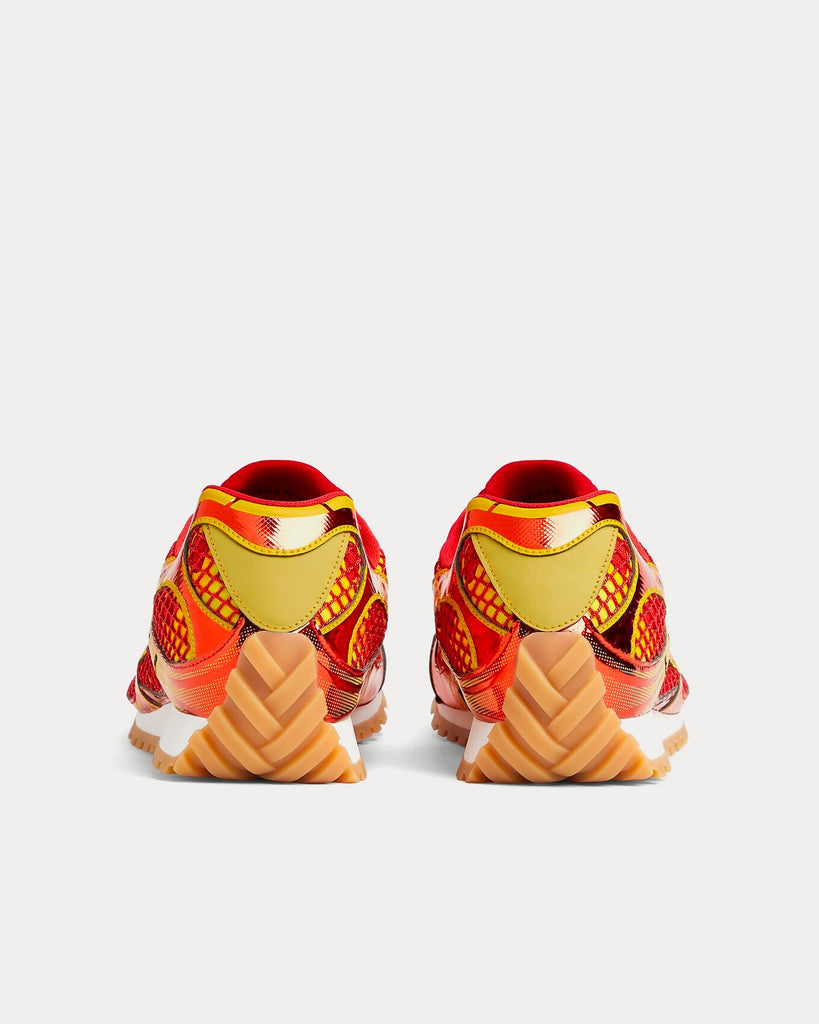 Bottega Veneta Orbit Metallic Red / Sherbert Low Top Sneakers - Sneak ...