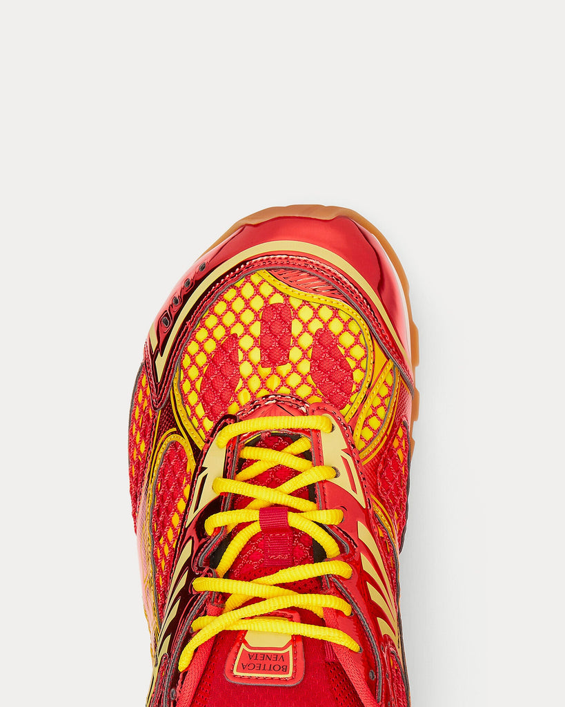 Bottega Veneta Orbit Metallic Red / Sherbert Low Top Sneakers - Sneak ...