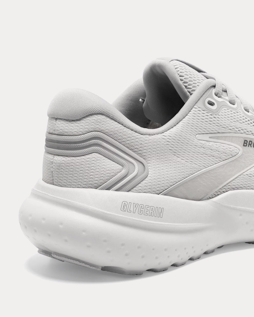 Brooks Running Glycerin 21 White / White / Grey Running Shoes - Sneak ...