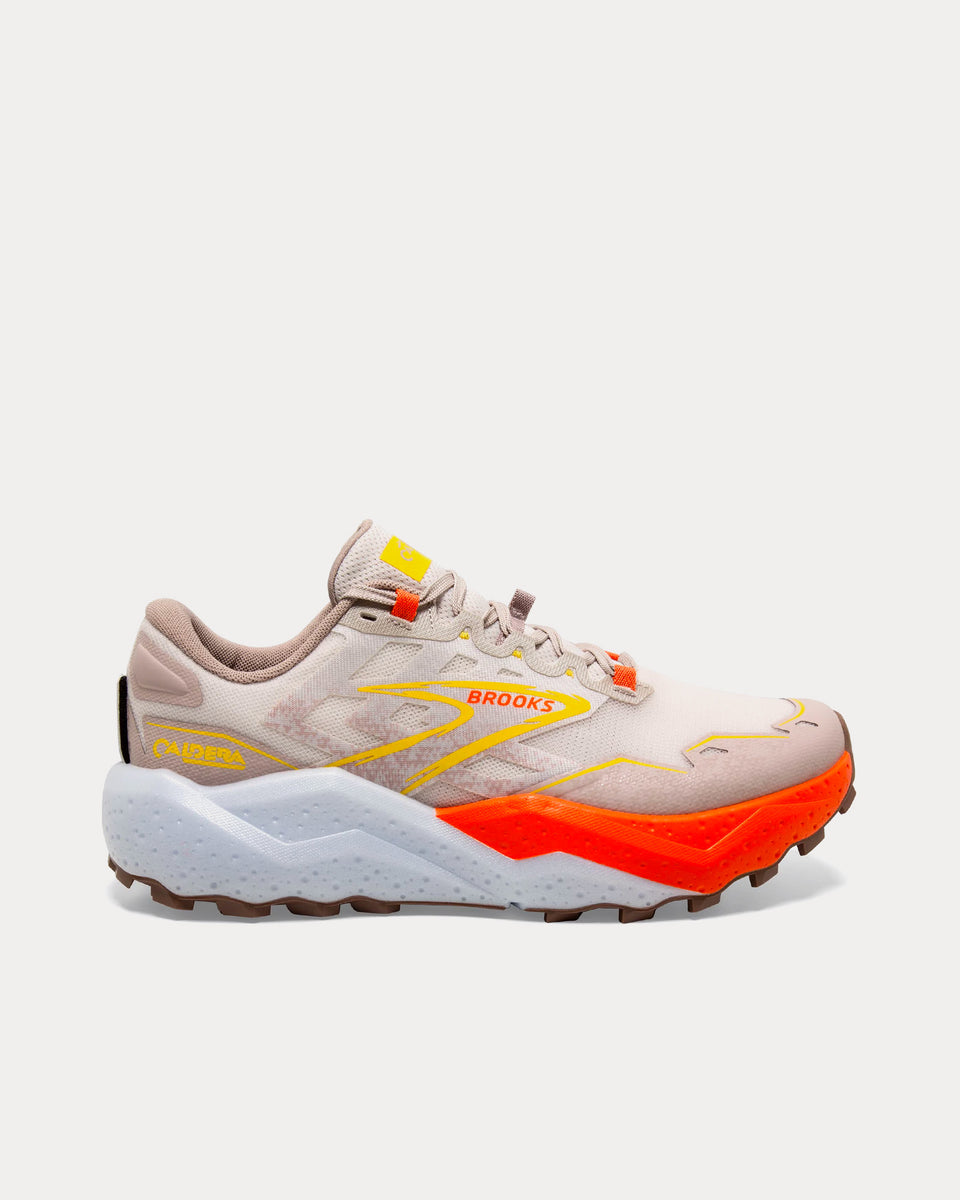 Brooks Running Caldera 7 White Sand / Chateau Gray / Yellow Running ...