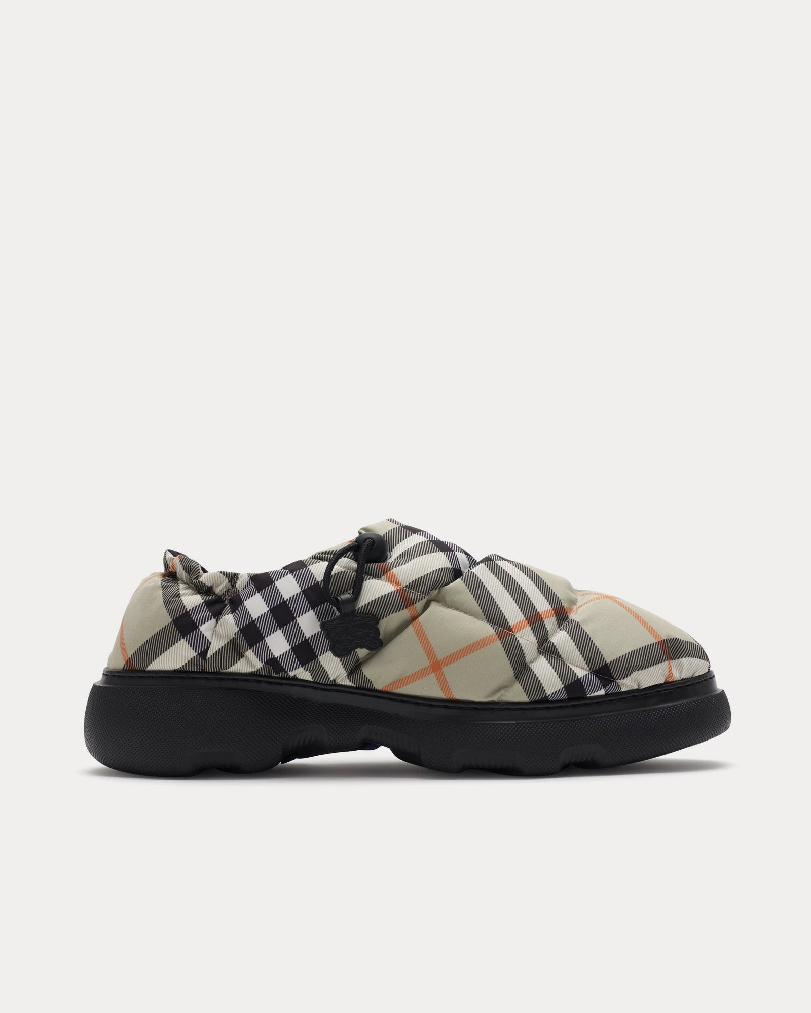 Burberry Men's Check Pillow Nylon Blend Light Sage Mules