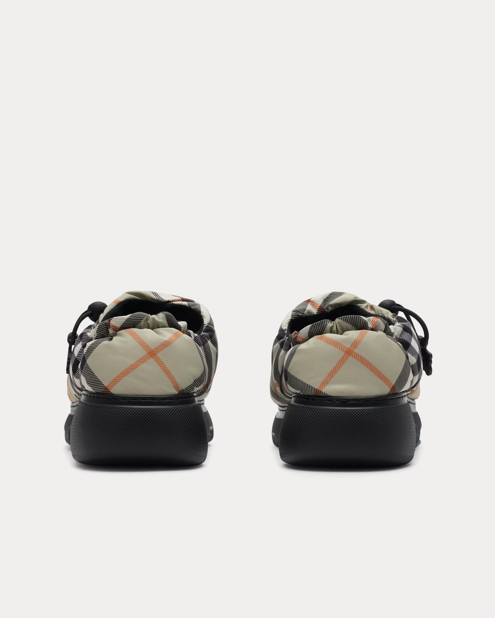 Burberry Men's Check Pillow Nylon Blend Light Sage Mules