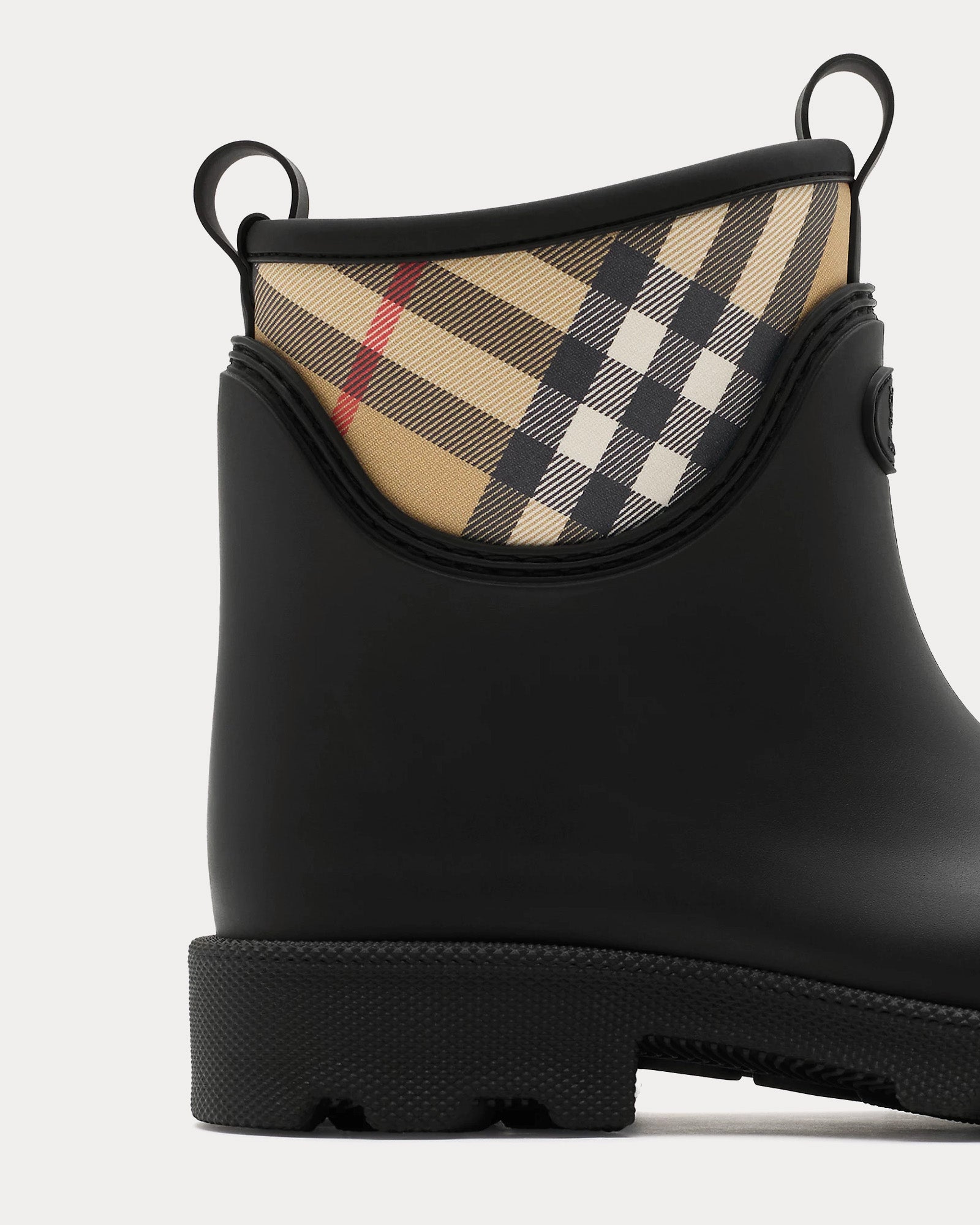 Burberry Men's Rubber Marsh Stamp Black Low Boots