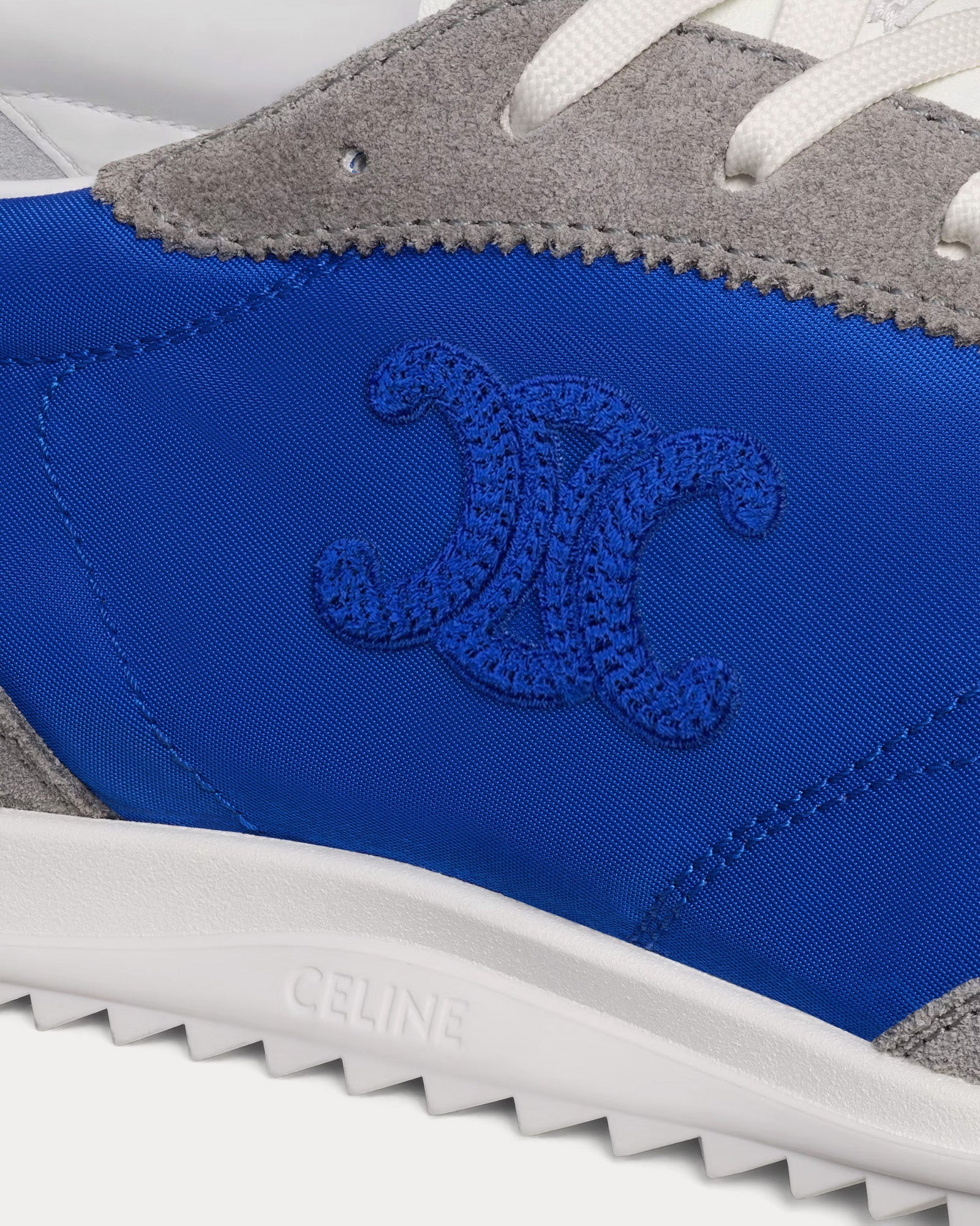 Celine Men's Racer Electric Blue Low Top Sneakers
