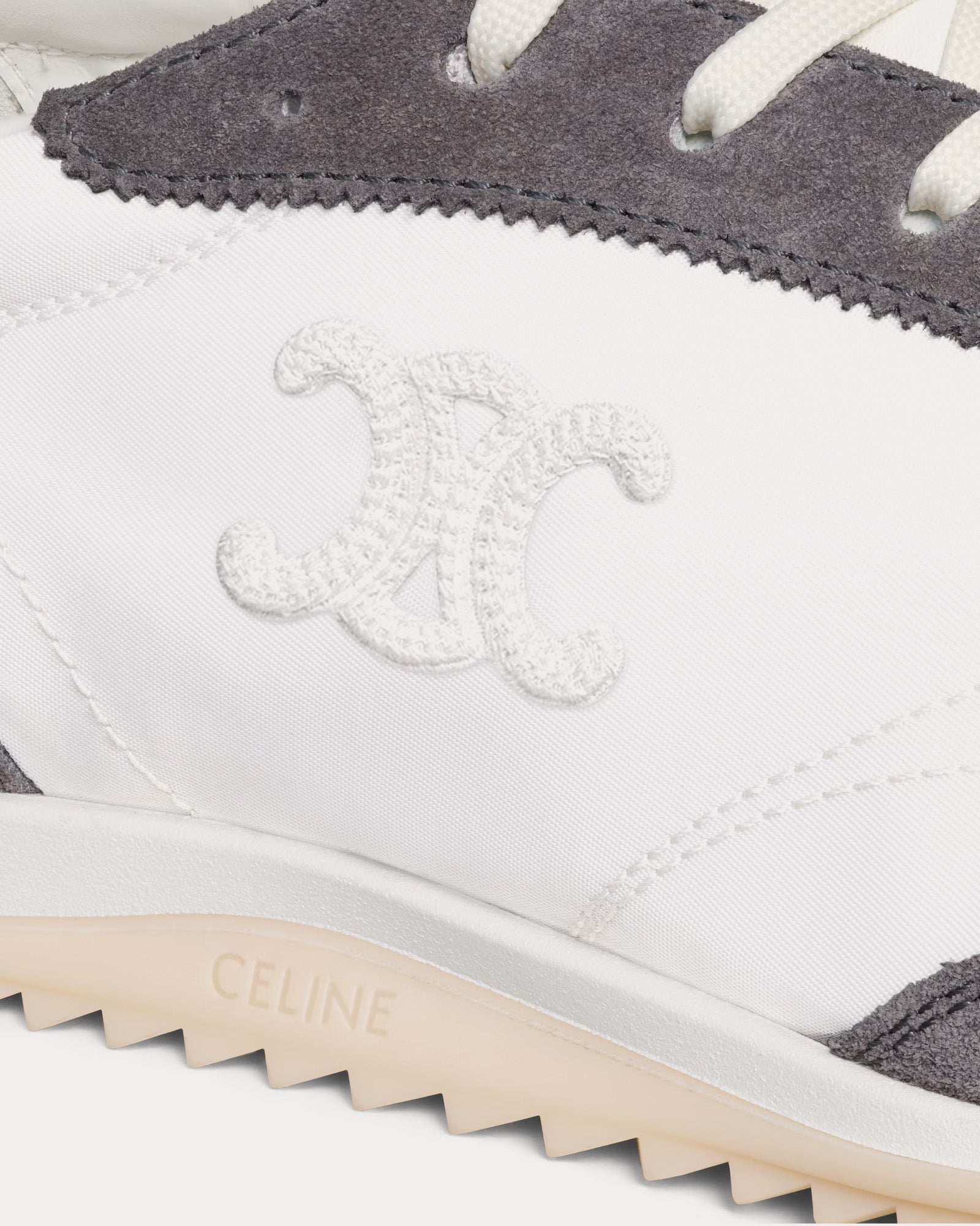 Celine Men's Racer Grey / Burgundy Low Top Sneakers & Trainers