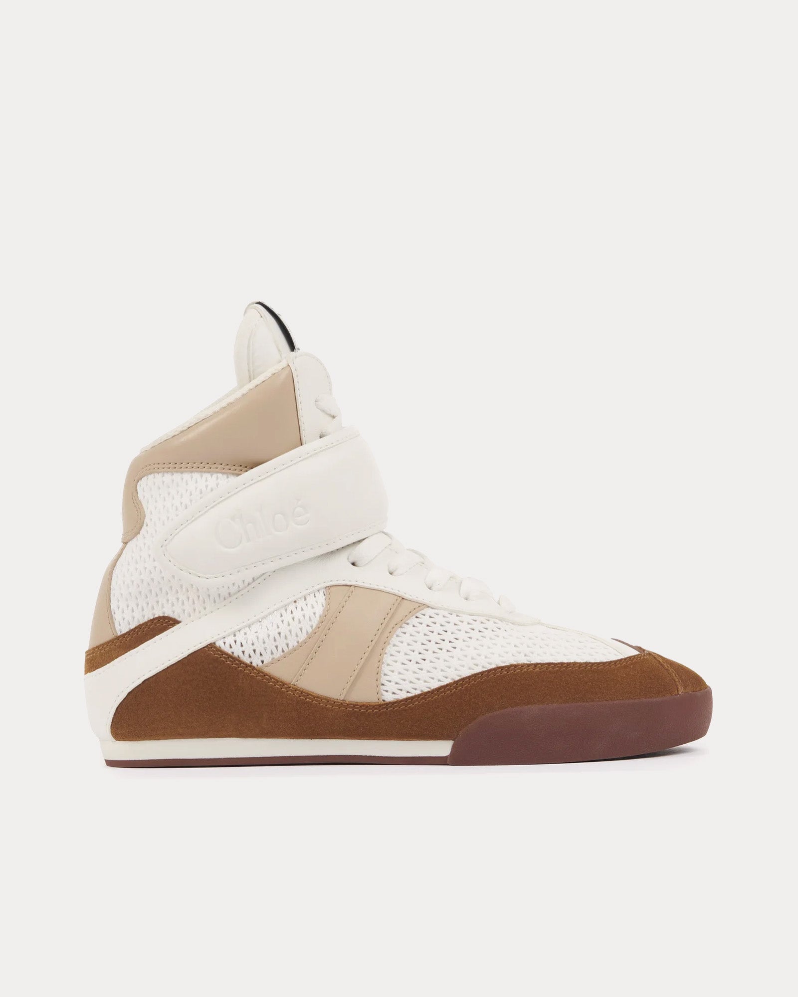 Chloé Women's Chloé Kick Natural Brown High Top Sneakers