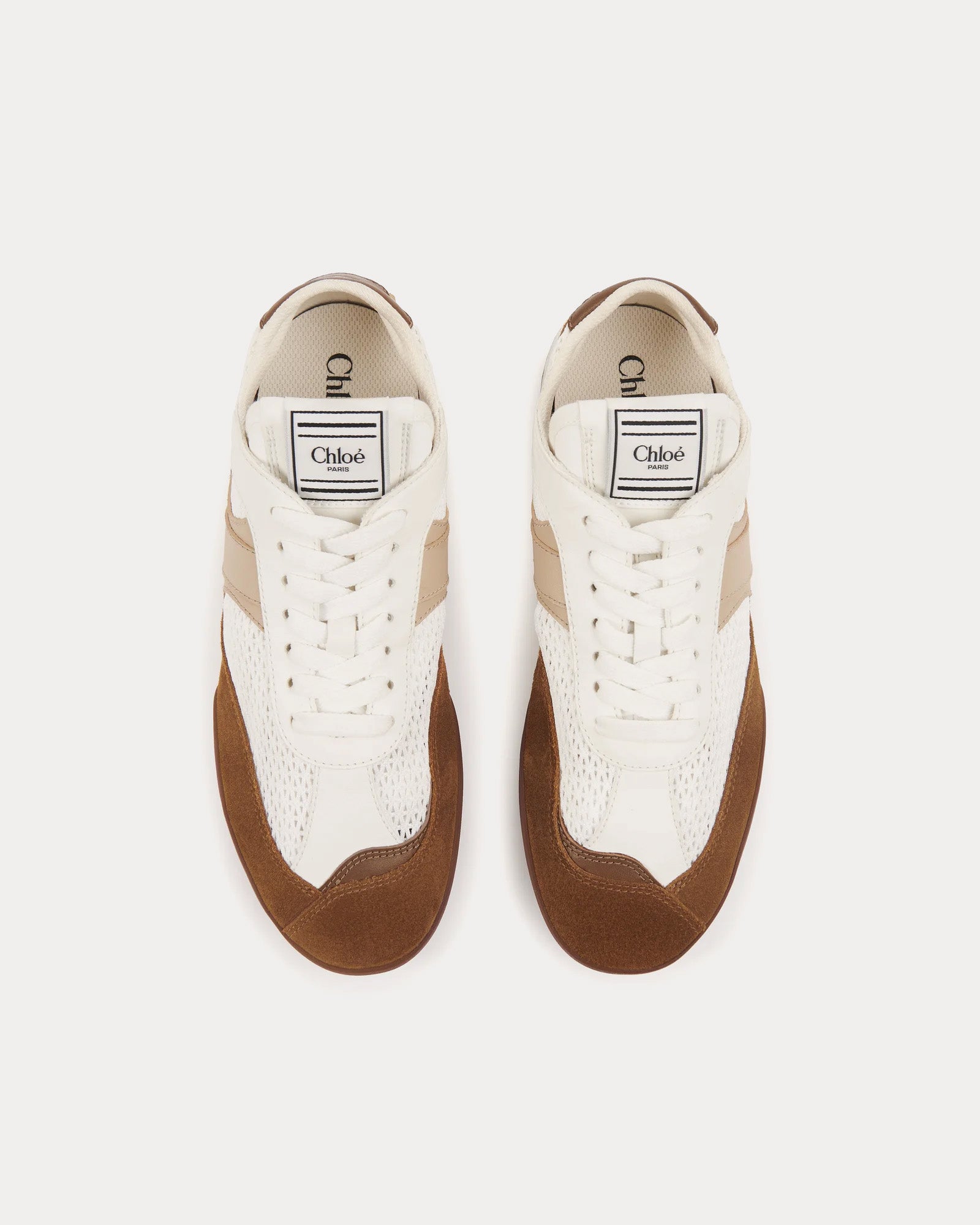 Chloé Women's Chloé Kick Natural Brown Low Top Sneakers