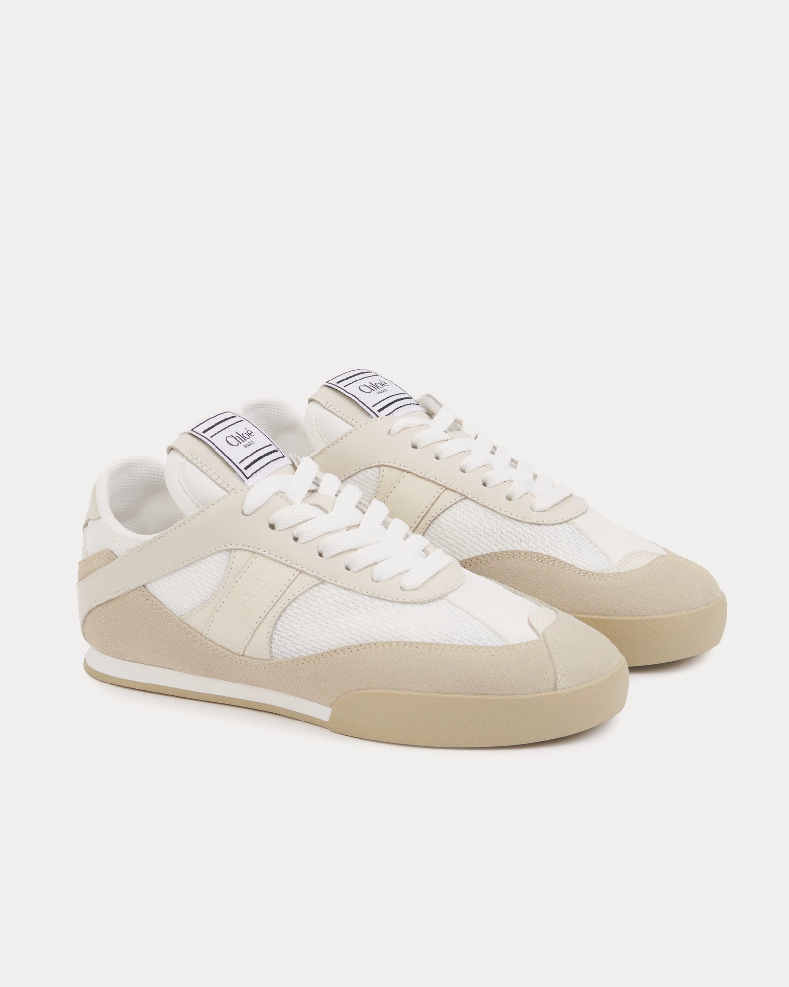 Chloé Women's Chloé Kick Soft Beige Low Top Sneakers