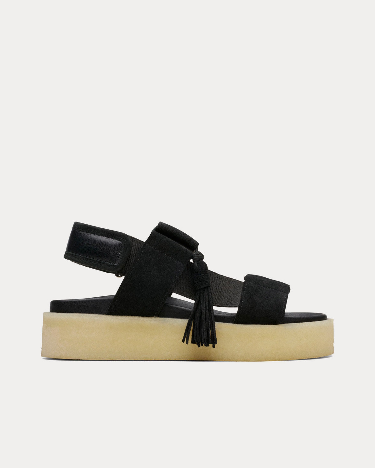 Clarks Crepe Black Combi Sandals - Sneak in Peace