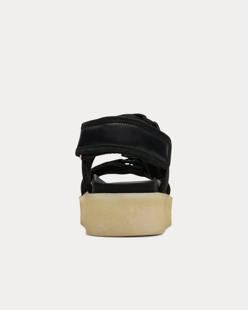 Clarks Crepe Black Combi Sandals - Sneak in Peace
