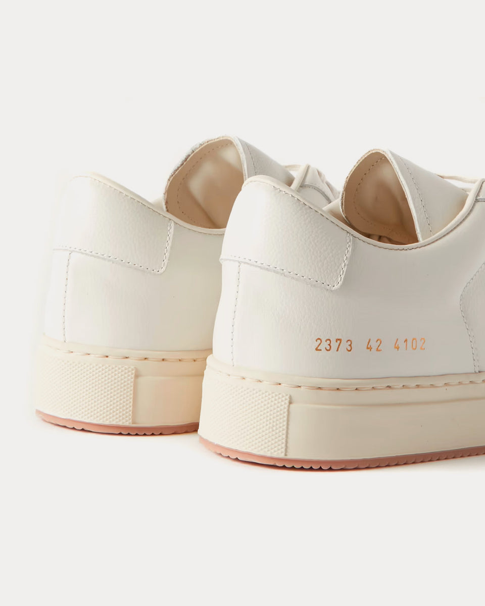 Common Projects Decades Leather White Low Top Sneakers - Sneak in Peace