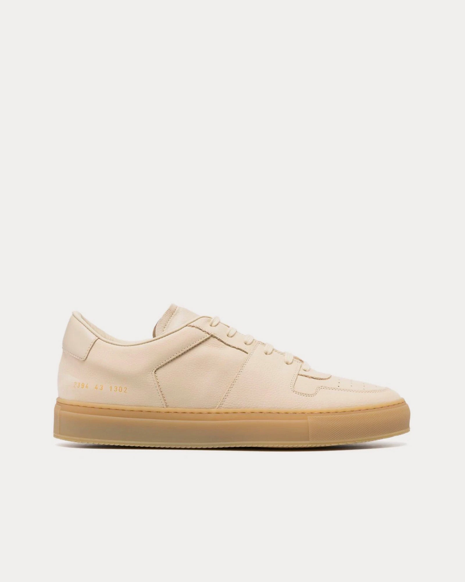 Common Projects Men's Decades Calf-Leather Sand Beige Low Top Sneakers ...