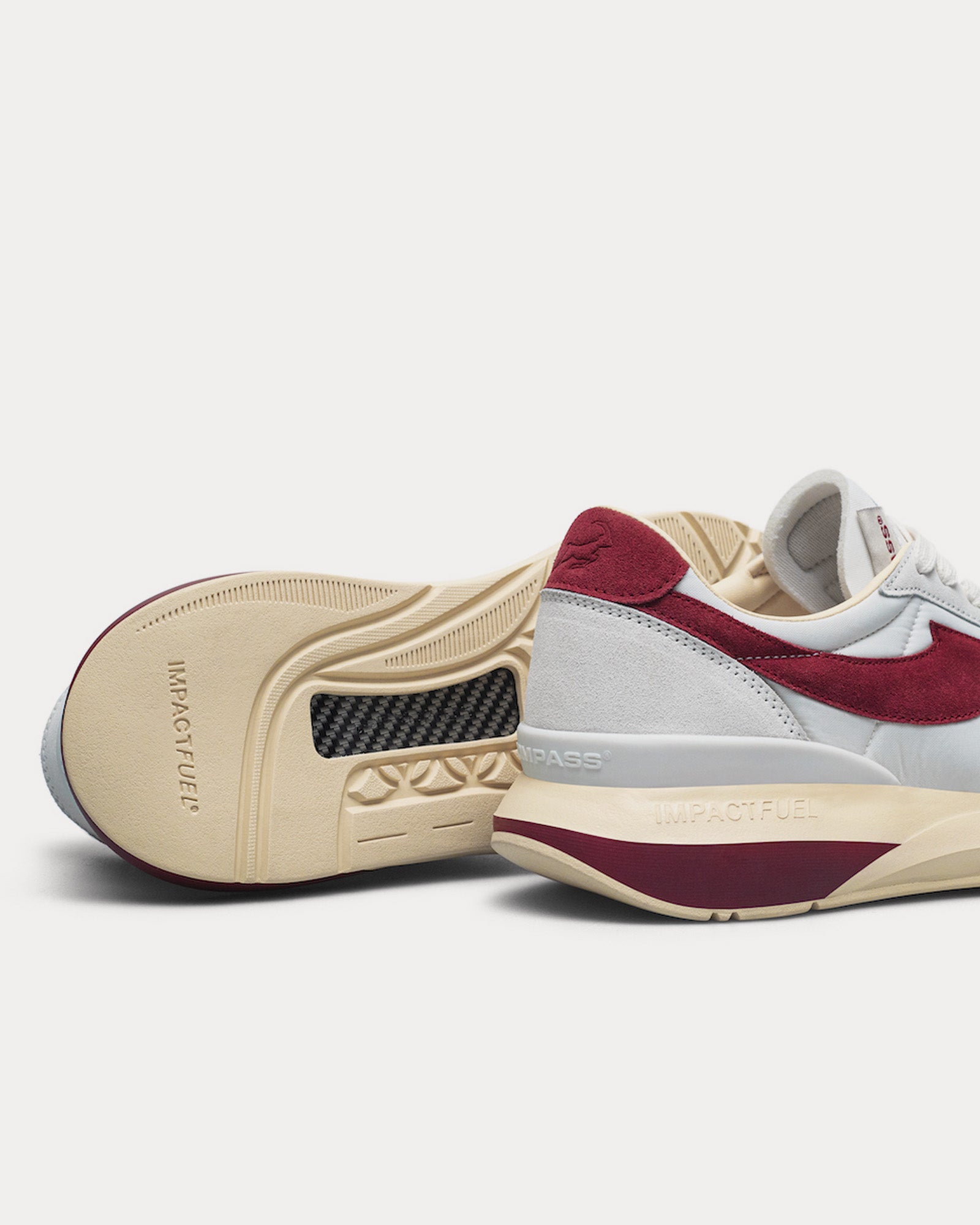 Compass Unisex Velocity Creme / Cherry Low Top Sneakers & Trainers