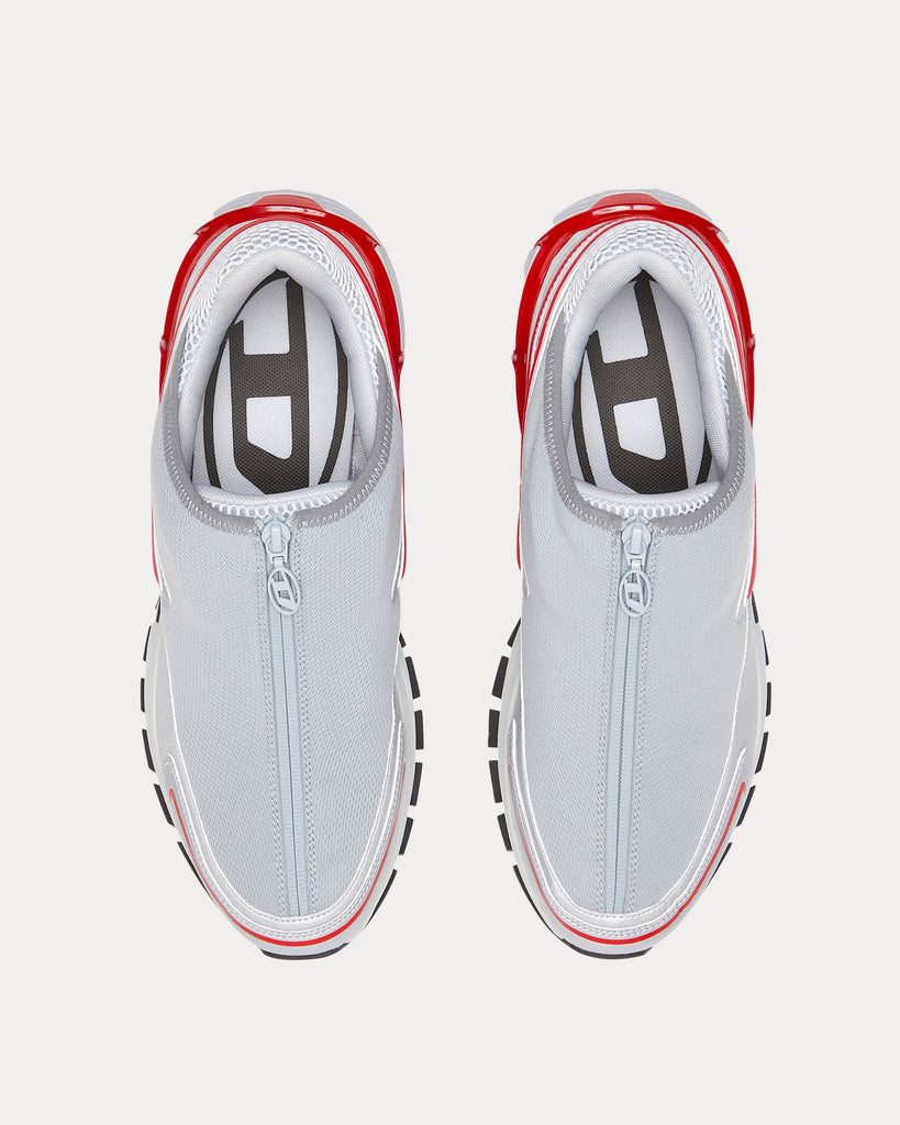 Diesel S-Serendipity Pro-X1 Zip X Grey / Red Slip On Sneakers - Sneak ...