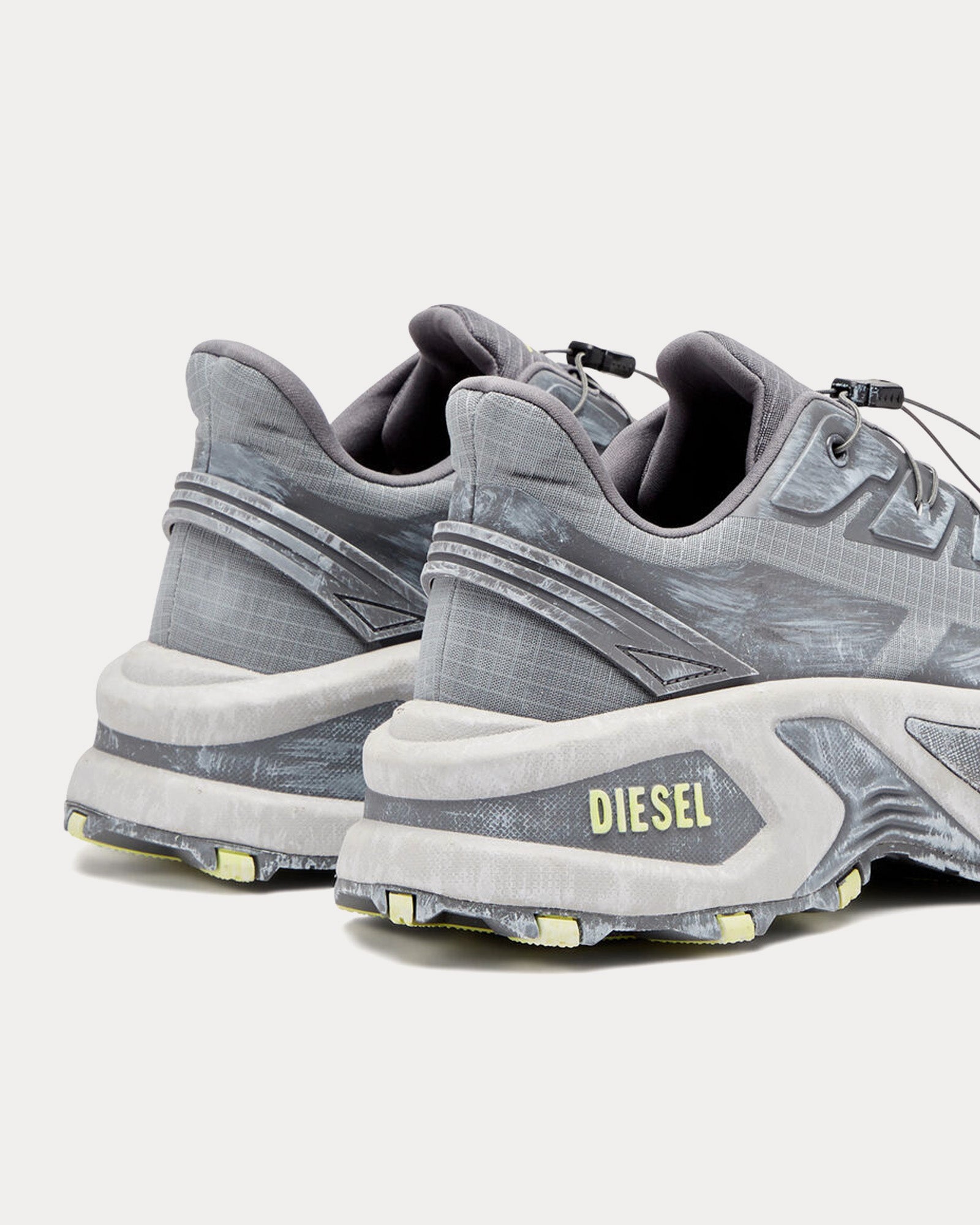 Diesel Men's D-Cage Runner Grey / Yellow Low Top Sneakers & Trainers