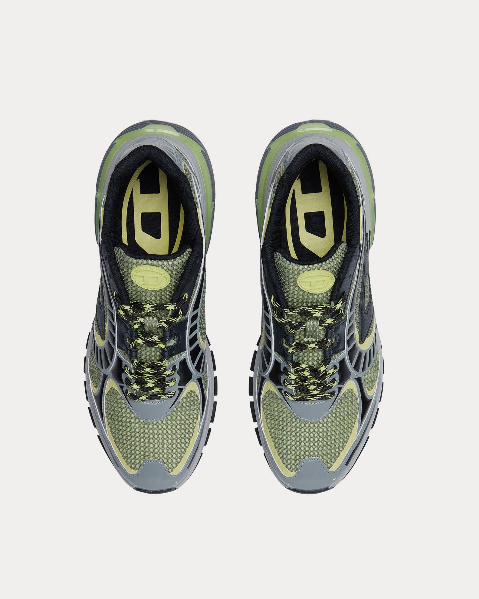 Diesel Men's S-Pro-V-Dense Low Grey / Green Low Top Sneakers