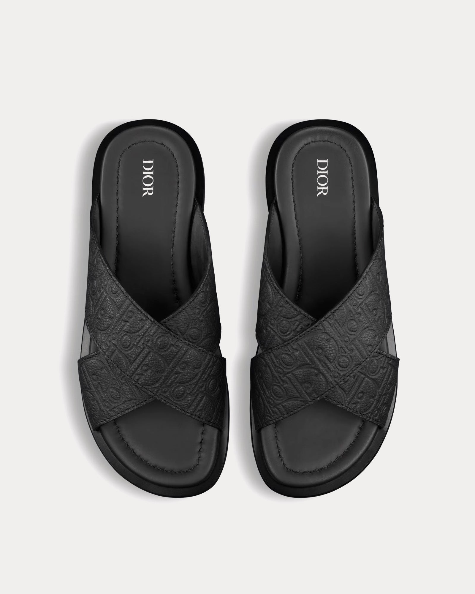 Dior Men's Alias Leather Black Sandals
