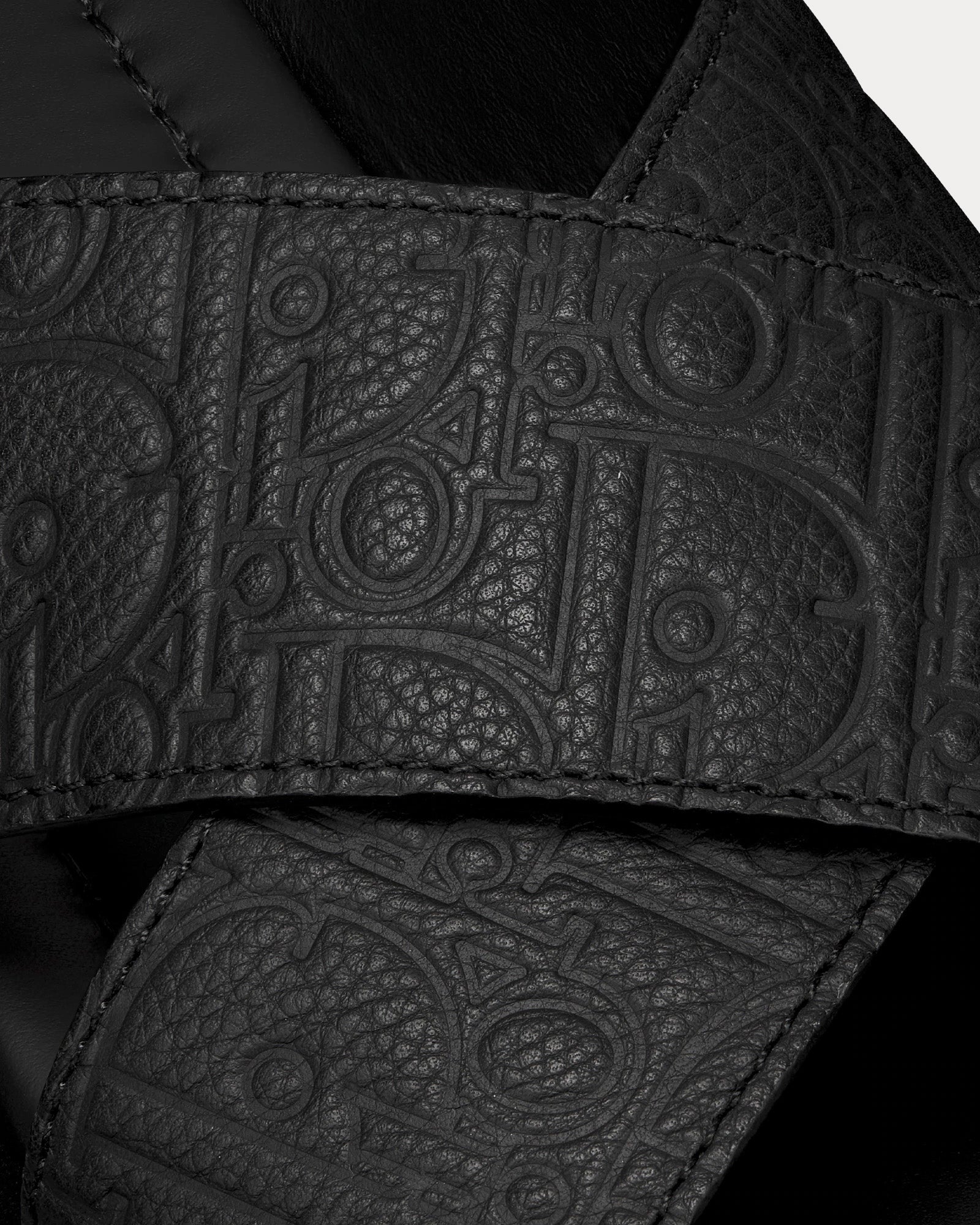 Dior Men's Alias Leather Black Sandals