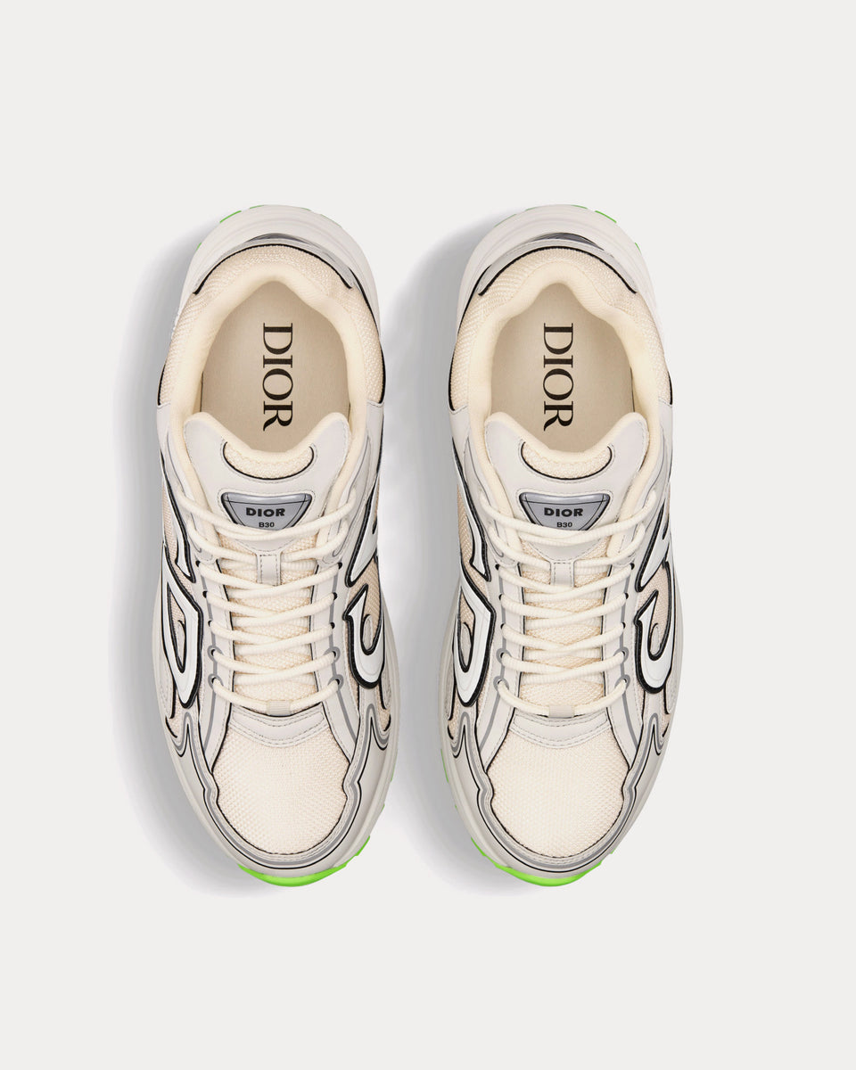 Dior B30 Mesh & Technical Fabric Cream Low Top Sneakers - Sneak in Peace