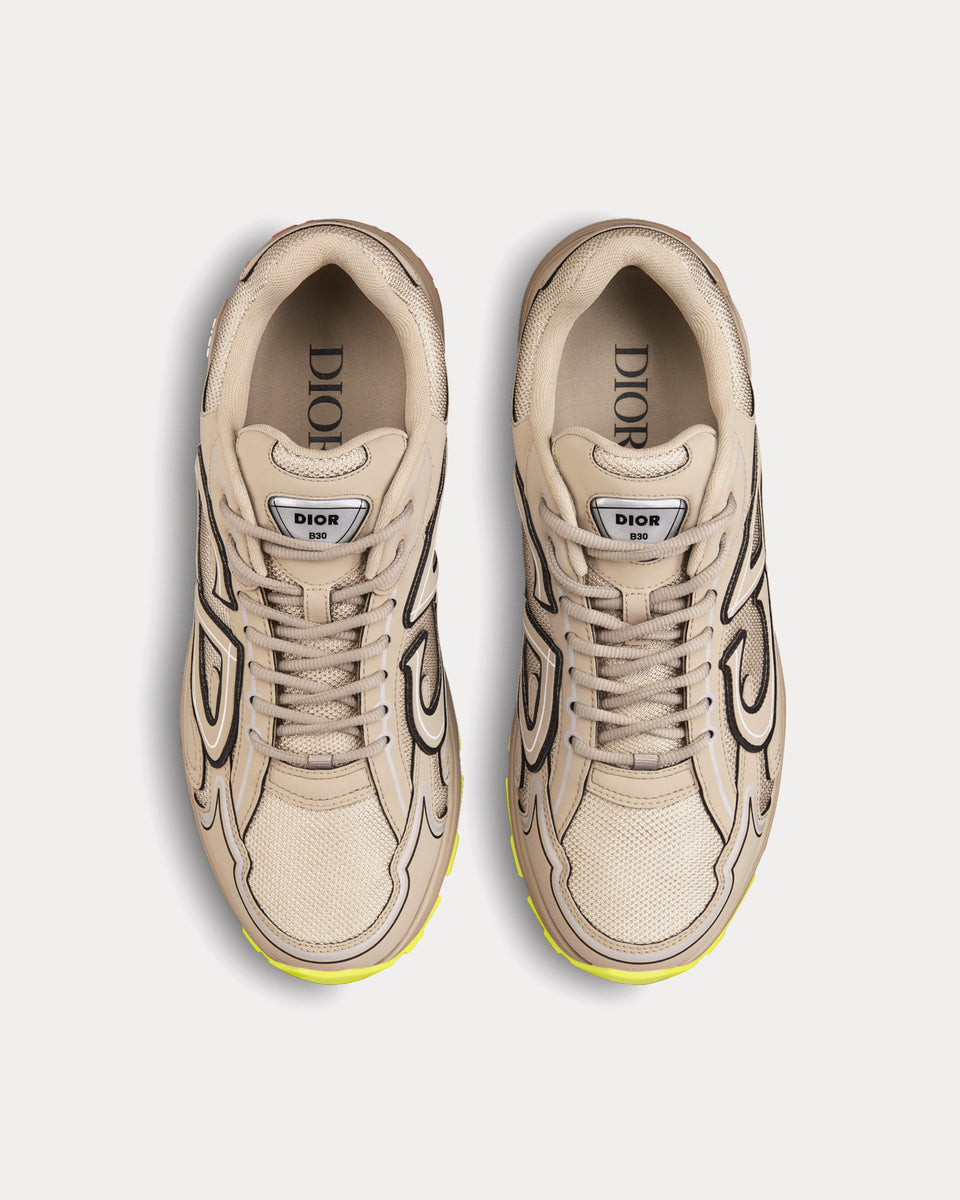 Dior B30 Mesh & Technical Fabric Beige Low Top Sneakers - Sneak in Peace