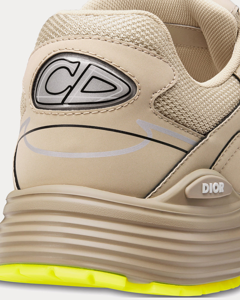 Dior Men's B30 Mesh & Technical Fabric Beige Low Top Sneakers