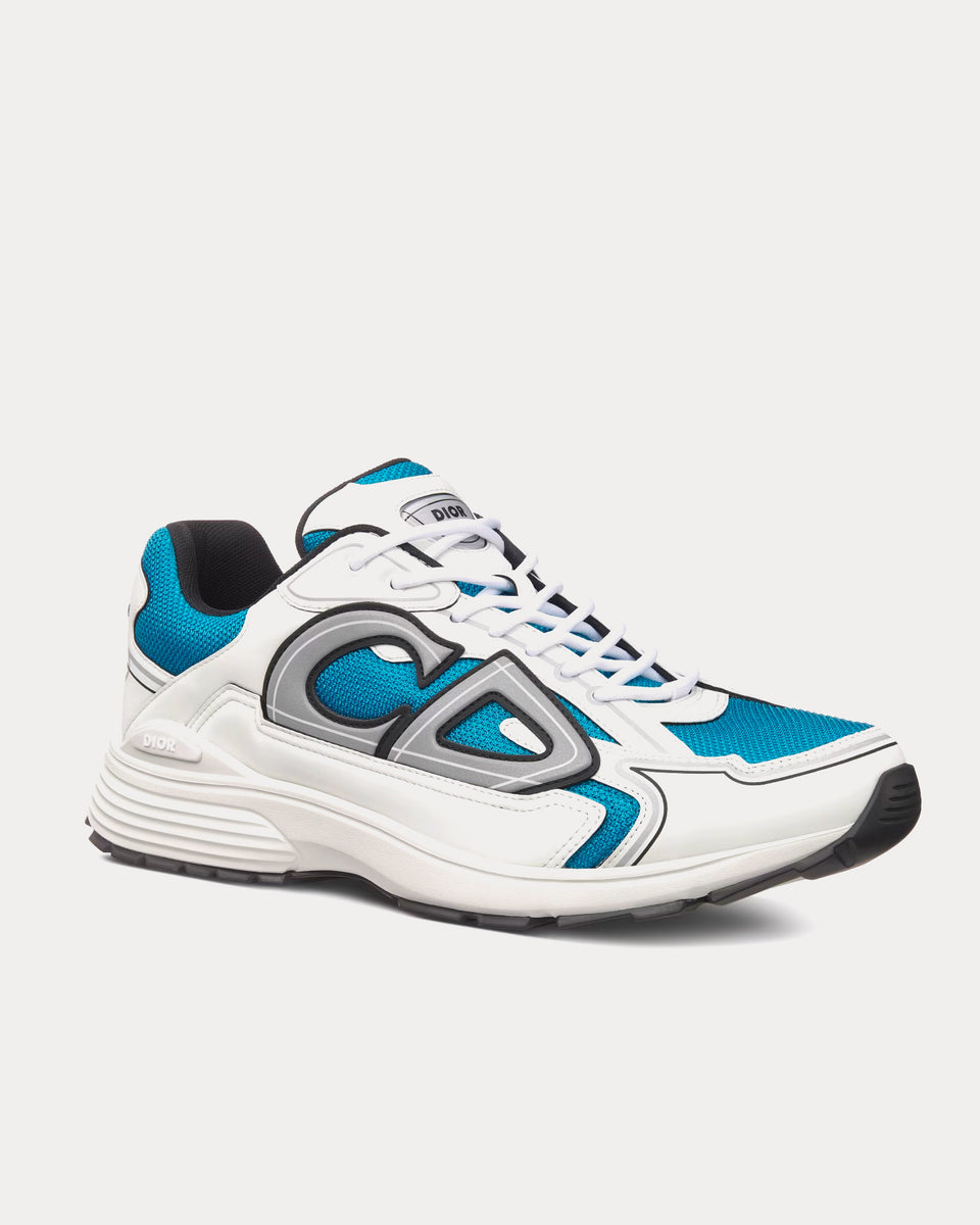 Dior B30 Blue Mesh and White Technical Fabric Low Top Sneakers - Sneak ...
