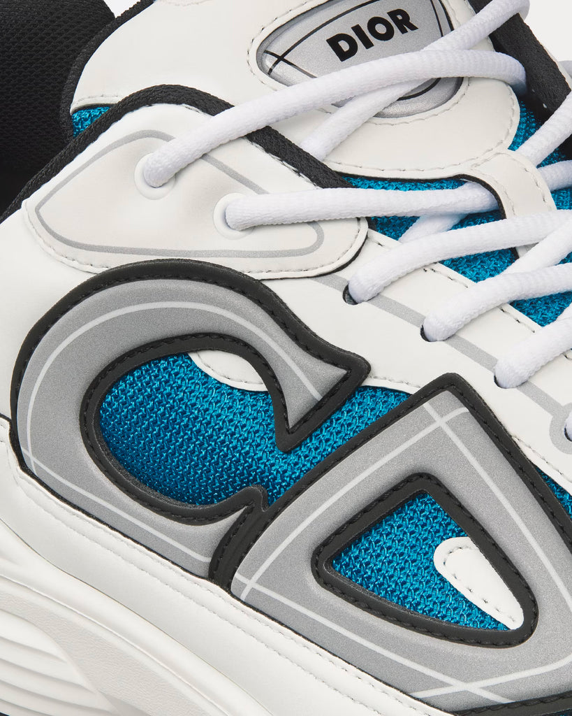 Dior B30 Blue Mesh and White Technical Fabric Low Top Sneakers - Sneak ...