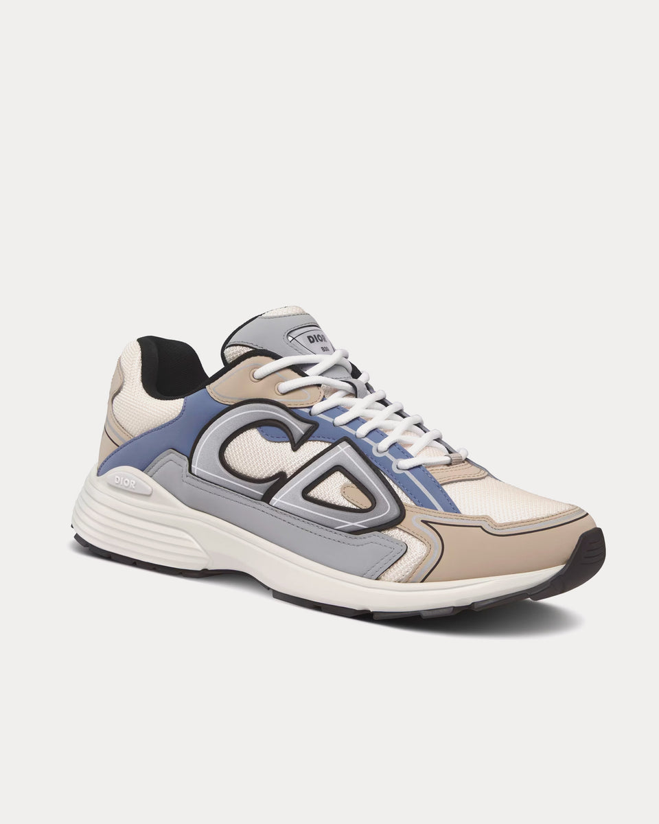 Dior B30 Cream Mesh and Beige, Blue and Gray Technical Fabric Low Top ...