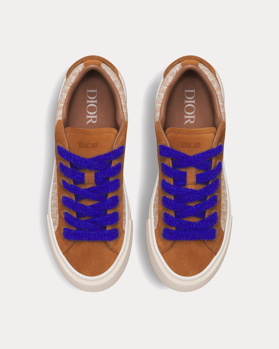 Dior B33 Brown and Cream Dior Oblique Jacquard and Brown Suede Low Top ...