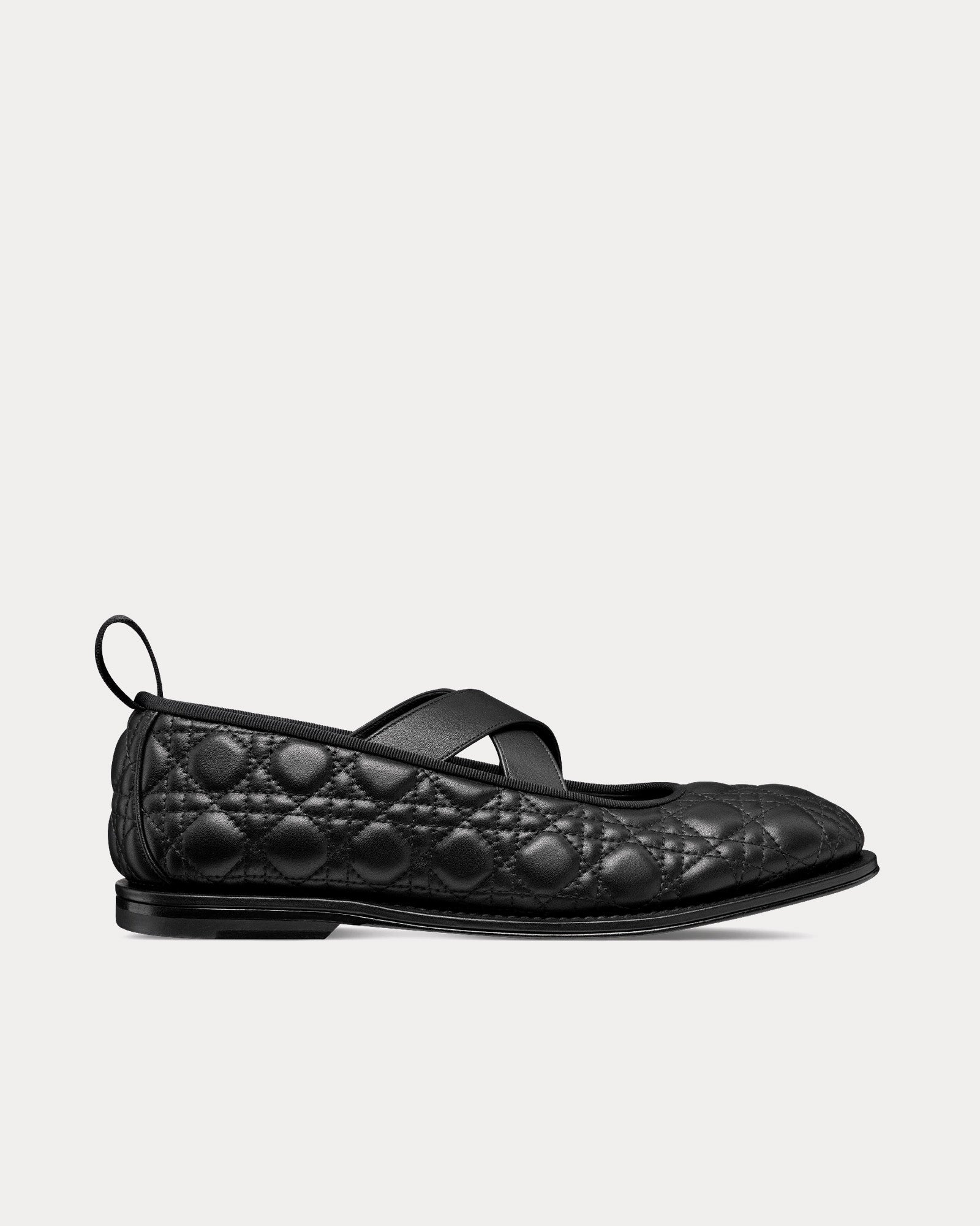 Dior Men's Tendu Ballet Flat Black Kumo Cannage Calfskin Sandals