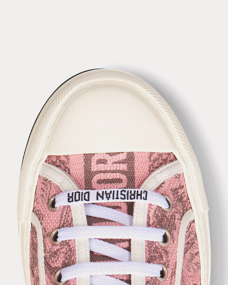 Dior Women's Walk'n'Dior Platform Pink and Gray Embroidered Cotton with ...