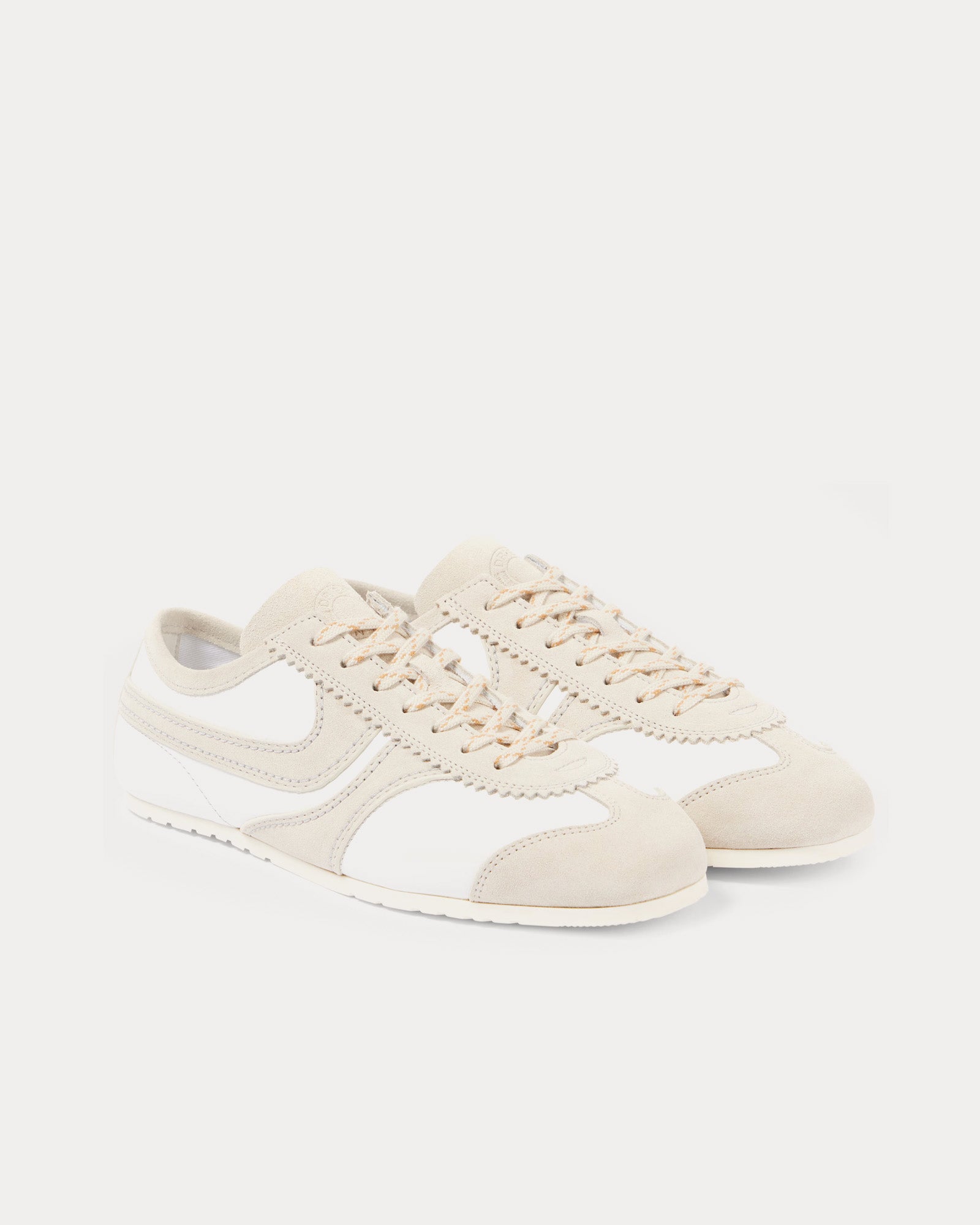 Dries Van Noten Women's Dustin Suede-Trimmed White Low Top Sneakers