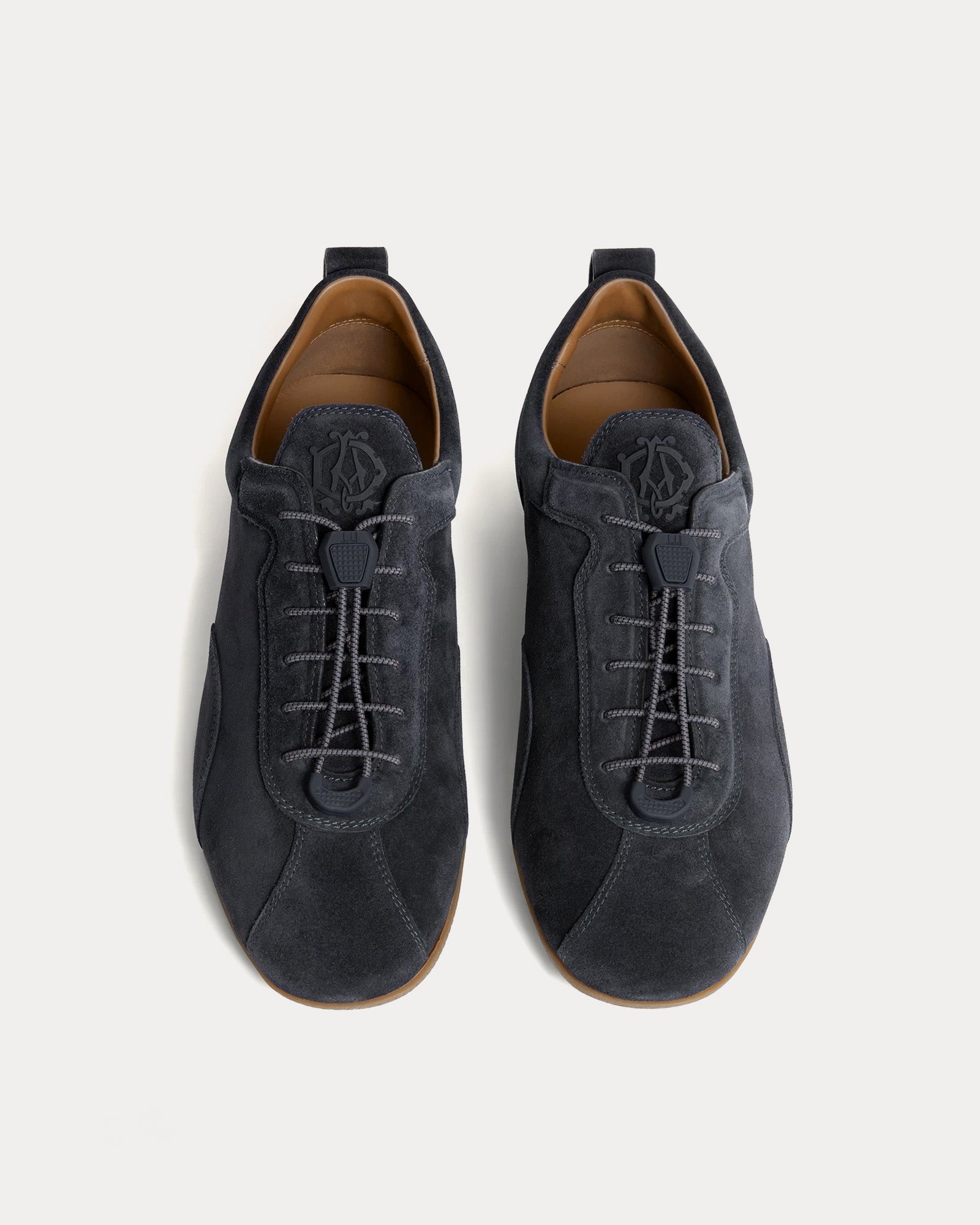 Dunhill Men's Davies Automotive Suede Midnight Blue Low Top Sneakers