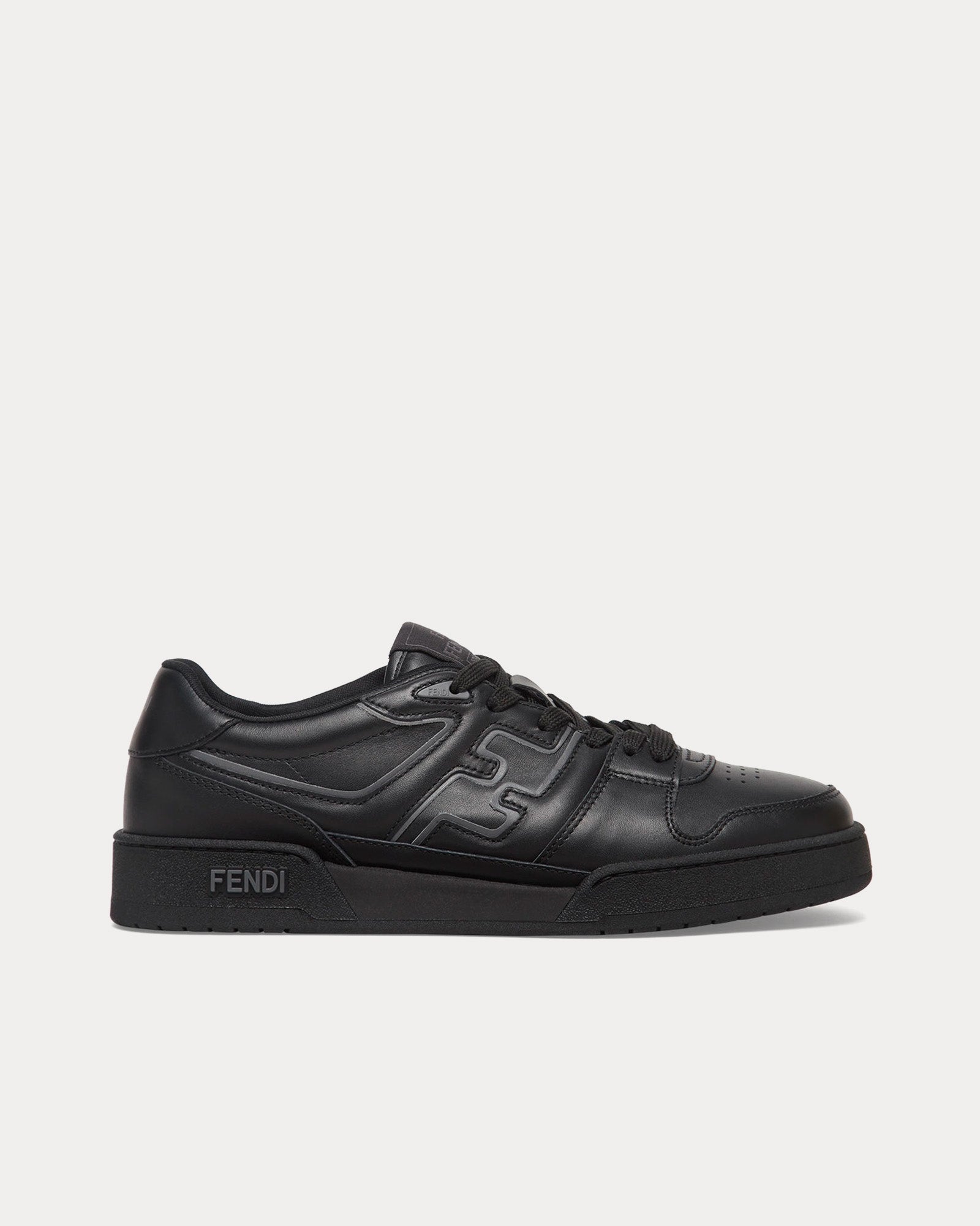 Fendi by Stefano Pilati Men's Match Leather Black Low Top Sneakers