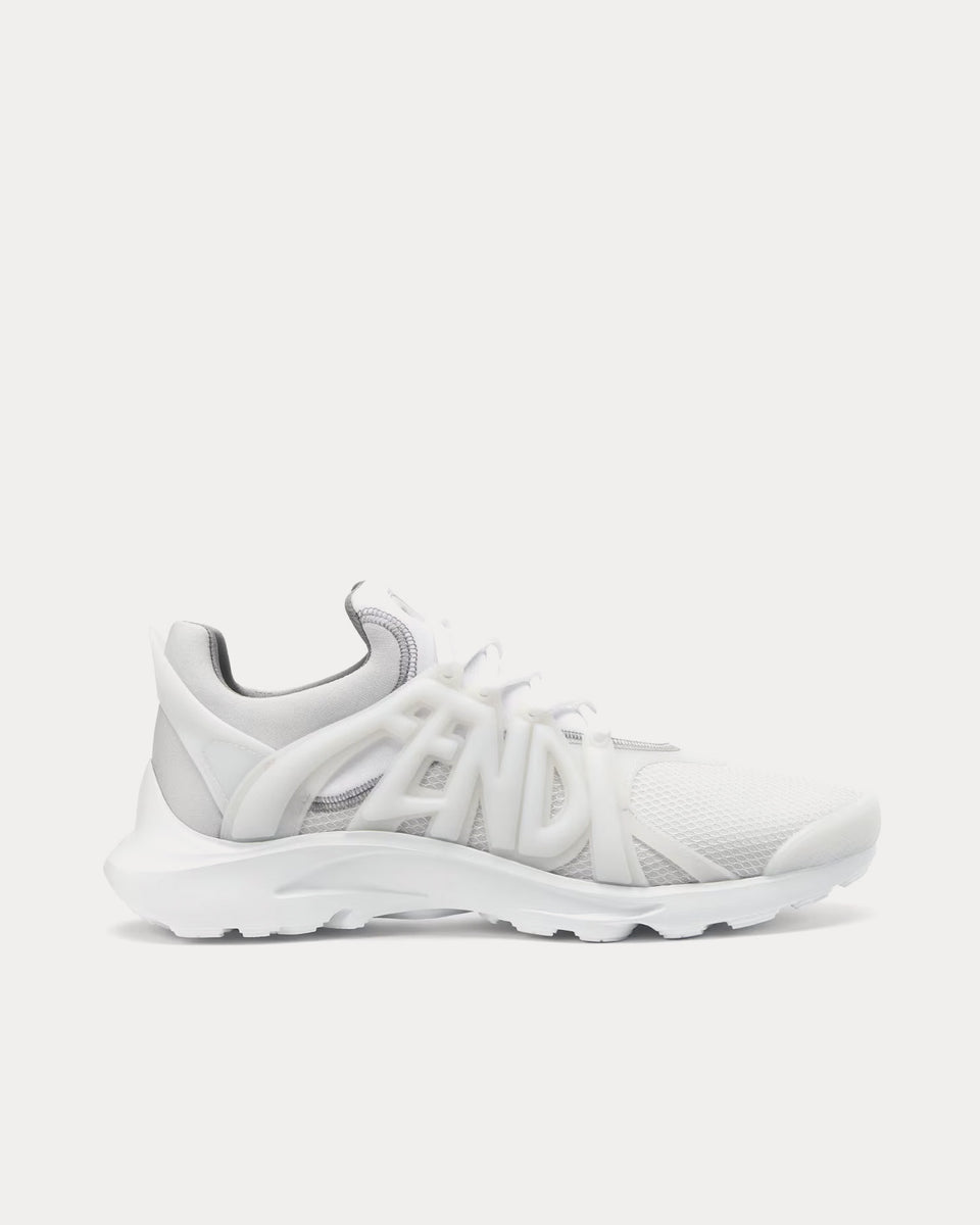 Fendi Tag Technical Mesh White Low Top Sneakers - Sneak in Peace
