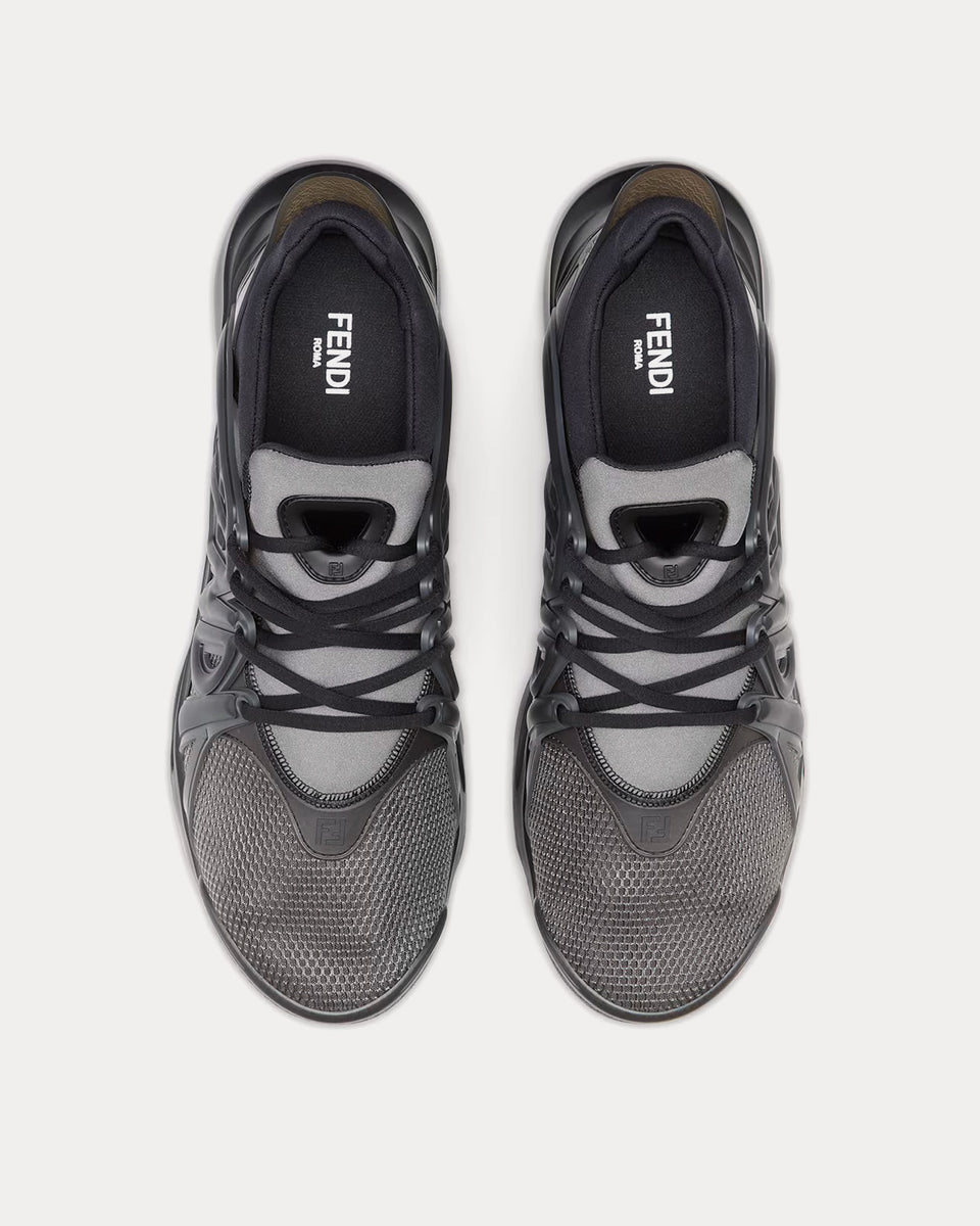 Fendi Tag Technical Mesh Black Low Top Sneakers - Sneak in Peace