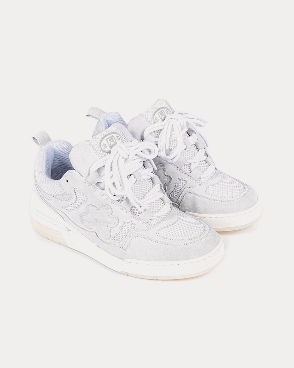 Flower Instincts 101 Crystal White Low Top Sneakers - Sneak in Peace