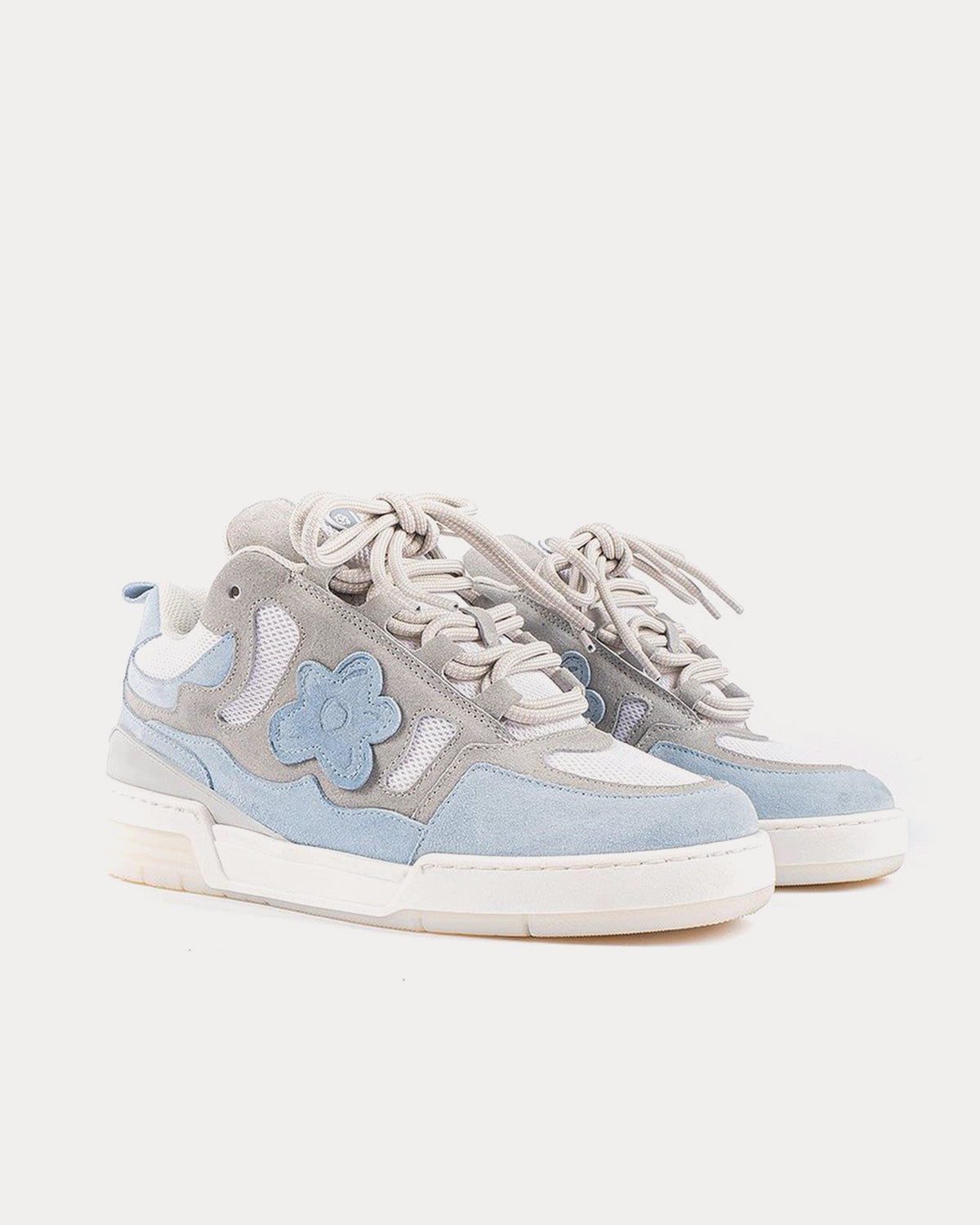 Flower Instincts Unisex 101 Grey / Blue Low Top Sneakers & Trainers