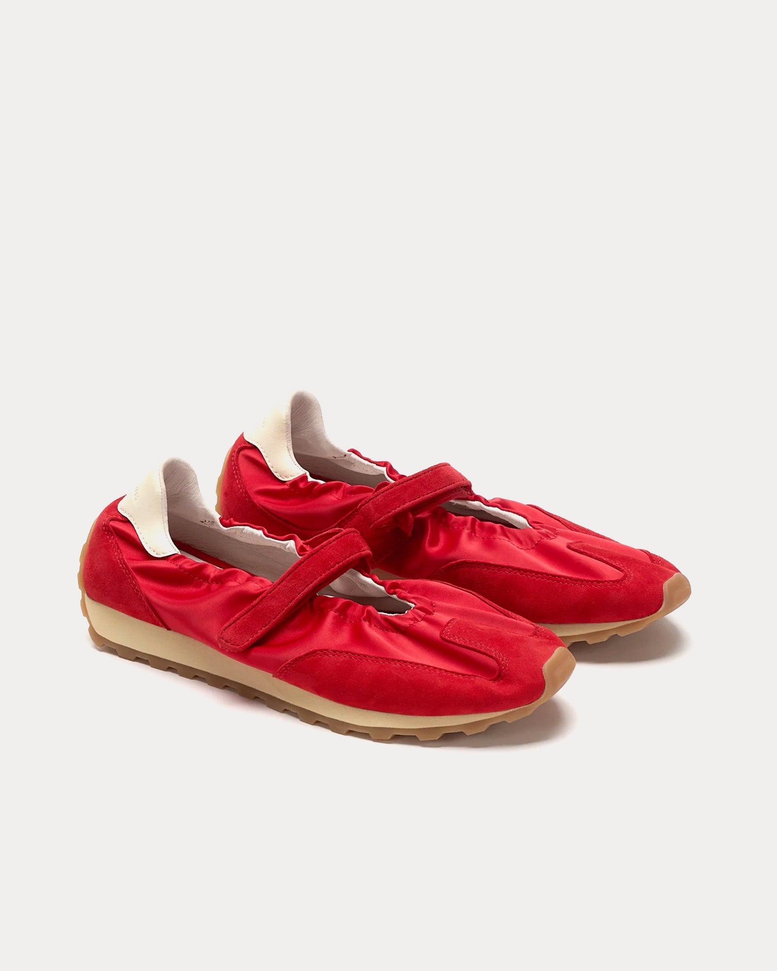 Foot Industry Women's Mary Jane Runner Chinese Red / Antique White Slip ...