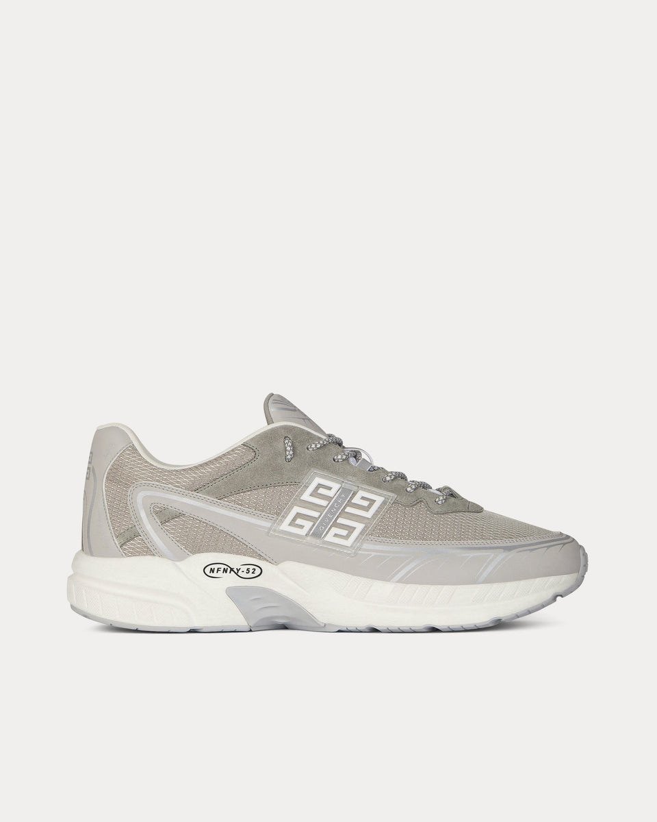 Givenchy NFNTY-52 Runners Suede & Mesh Light Grey Low Top Sneakers ...