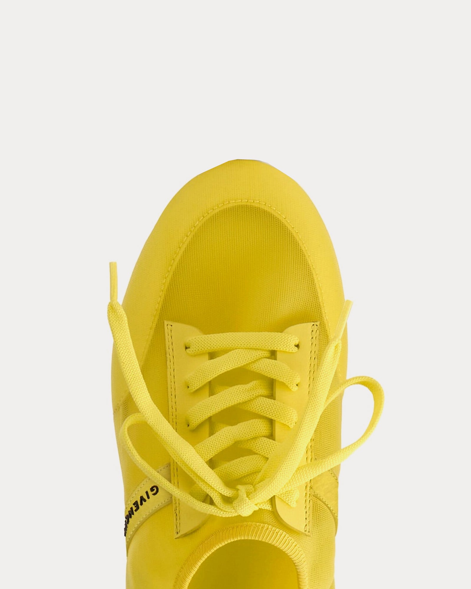 Givenchy Women's Slim Transparent Mesh & Leather Acid Yellow Low Top ...