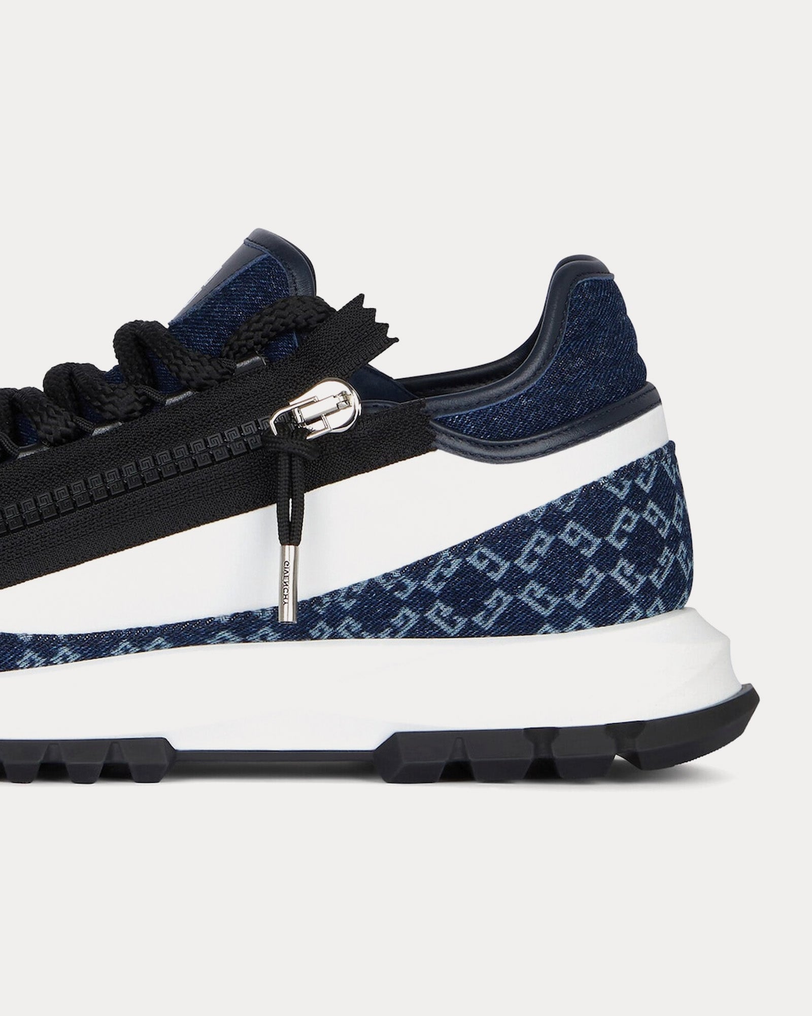 Givenchy Men's Spectre Leather & Monogram 72 Denim Dark Blue Low Top ...