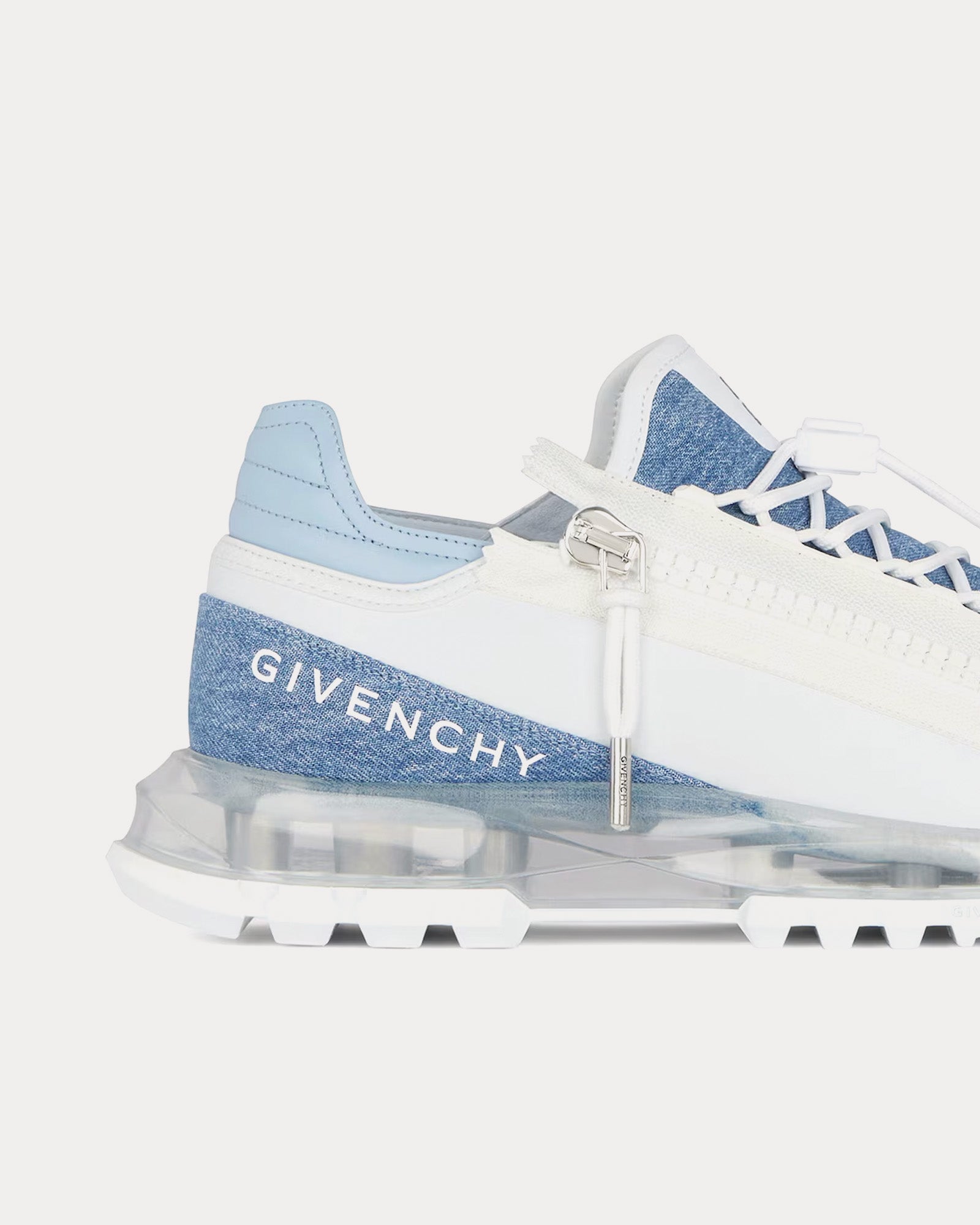 Givenchy Men's Spectre Runner Synthetic Leather & Denim White / Denim ...