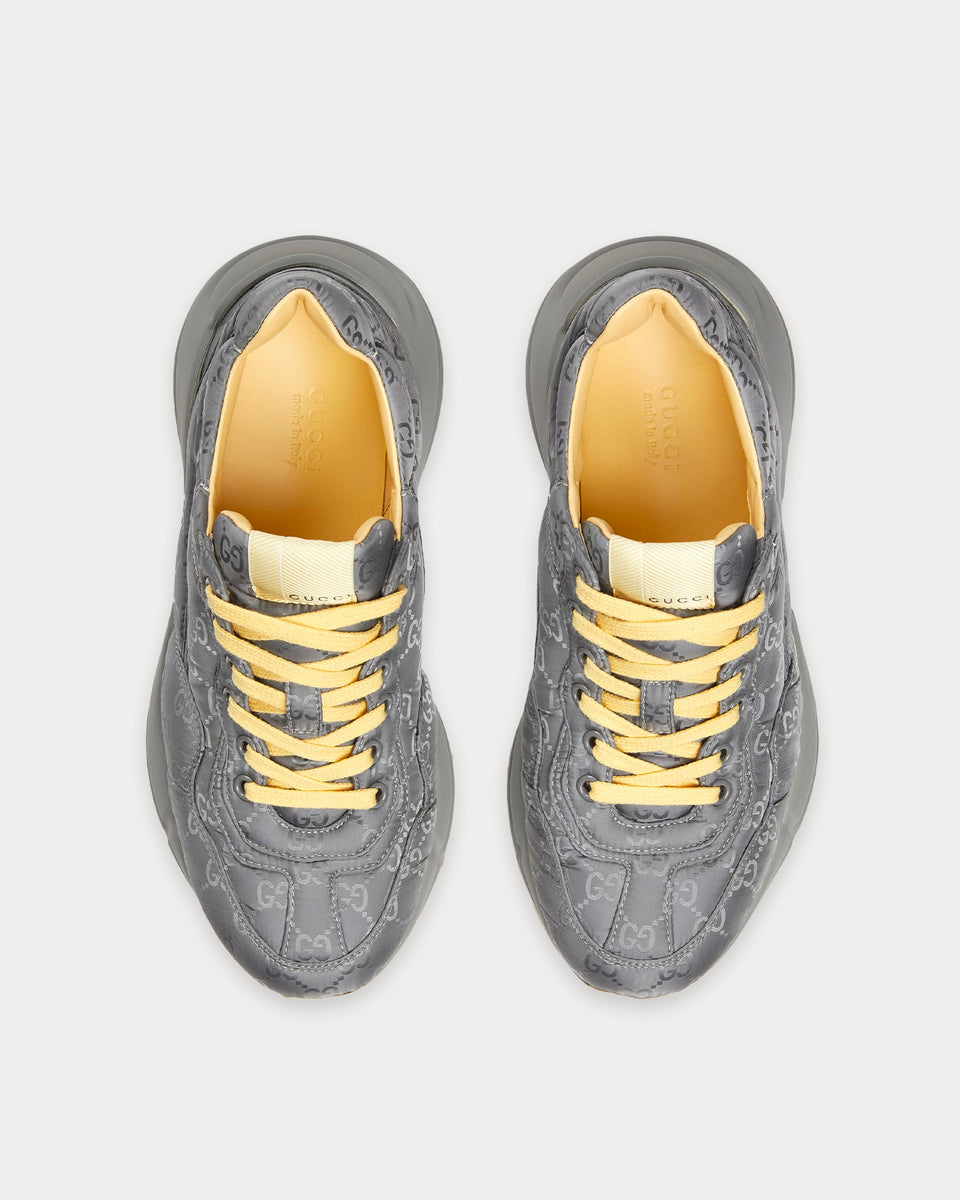 Gucci Rhyton GG Nylon Grey Low Top Sneakers - Sneak in Peace